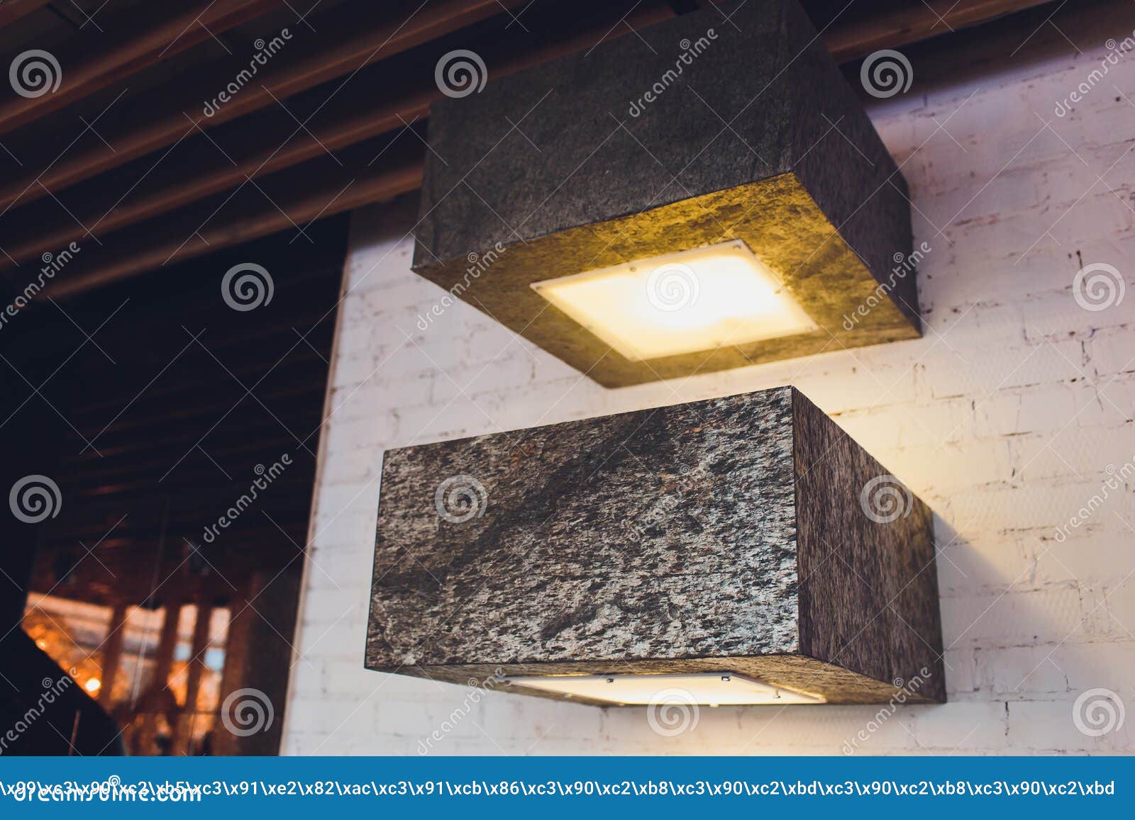 Black Light in the Form of a Cube on the Wall, Perspective, Yellow ...