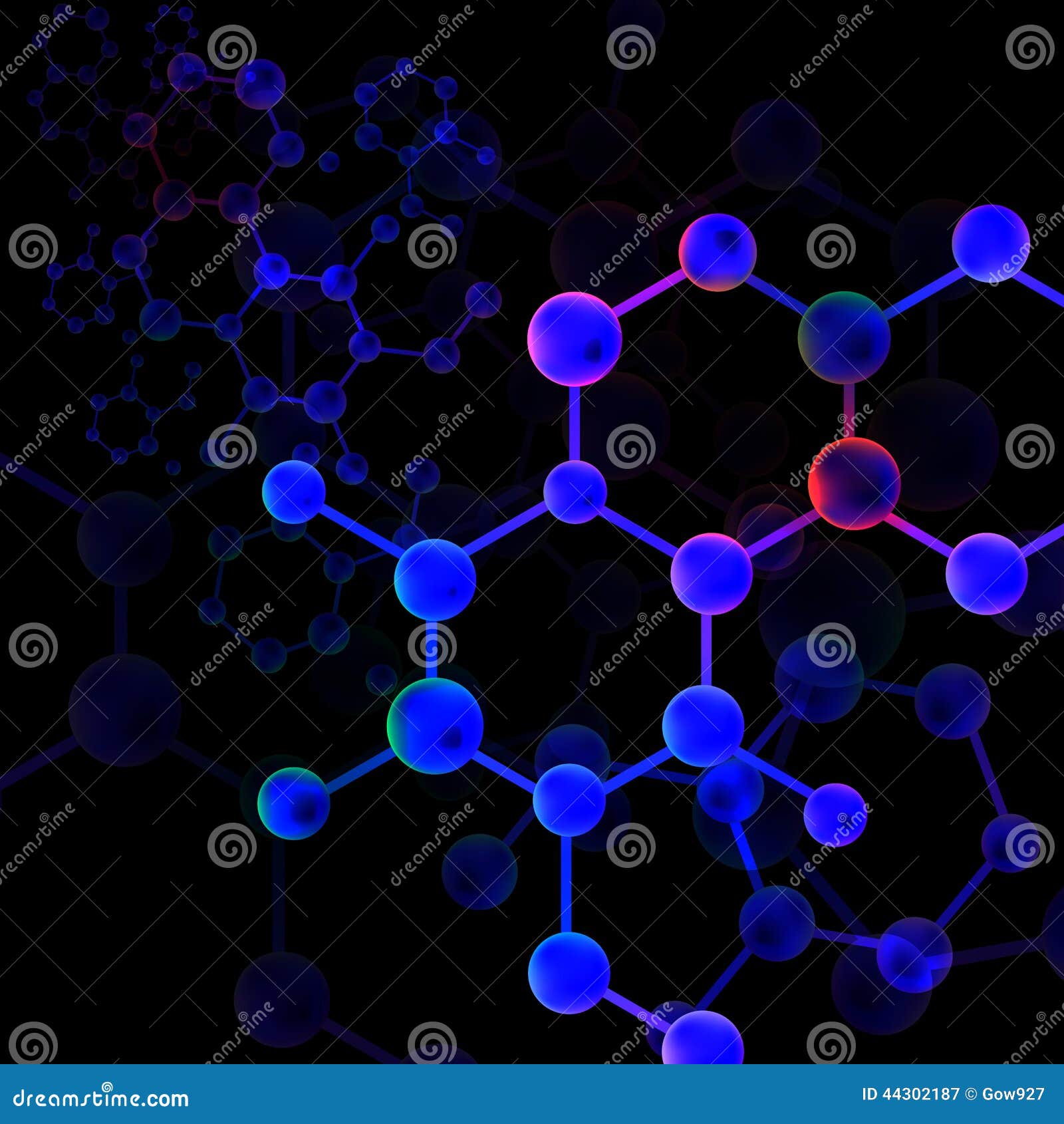 Black Light Molecule Bond Background () Stock Illustration ...