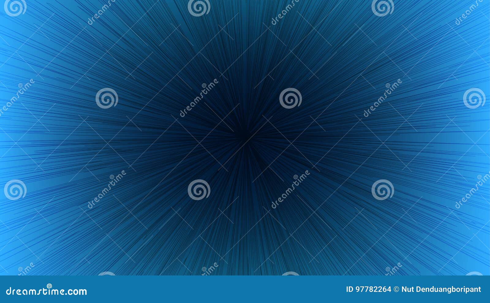 Black Light Speed Line Burst Ray on Blue Background Stock Vector ...