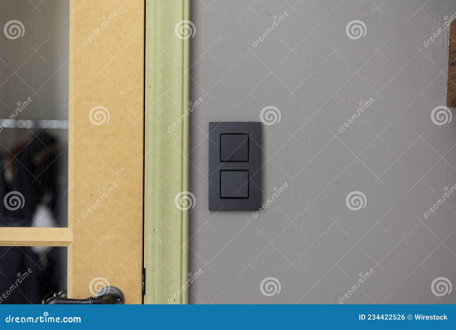 Black Light Switch in the House Stock Photo - Image of interior ...