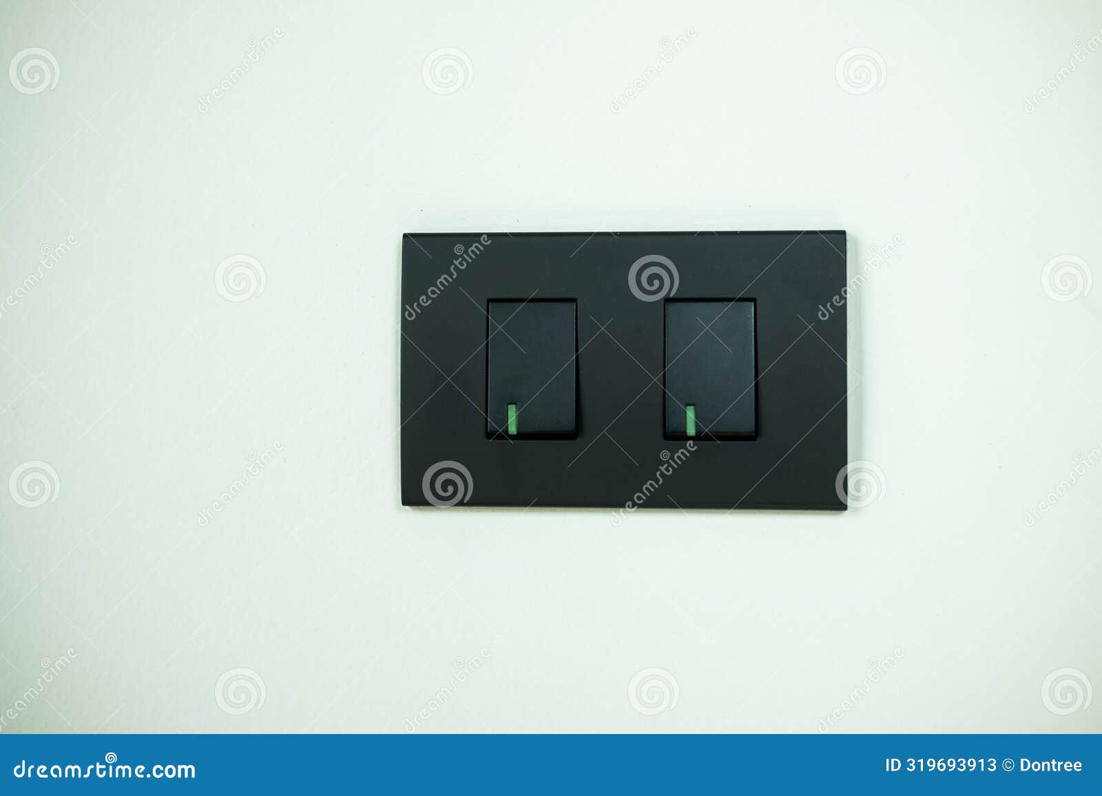 Black Light Switch on White Background Stock Image - Image of ...