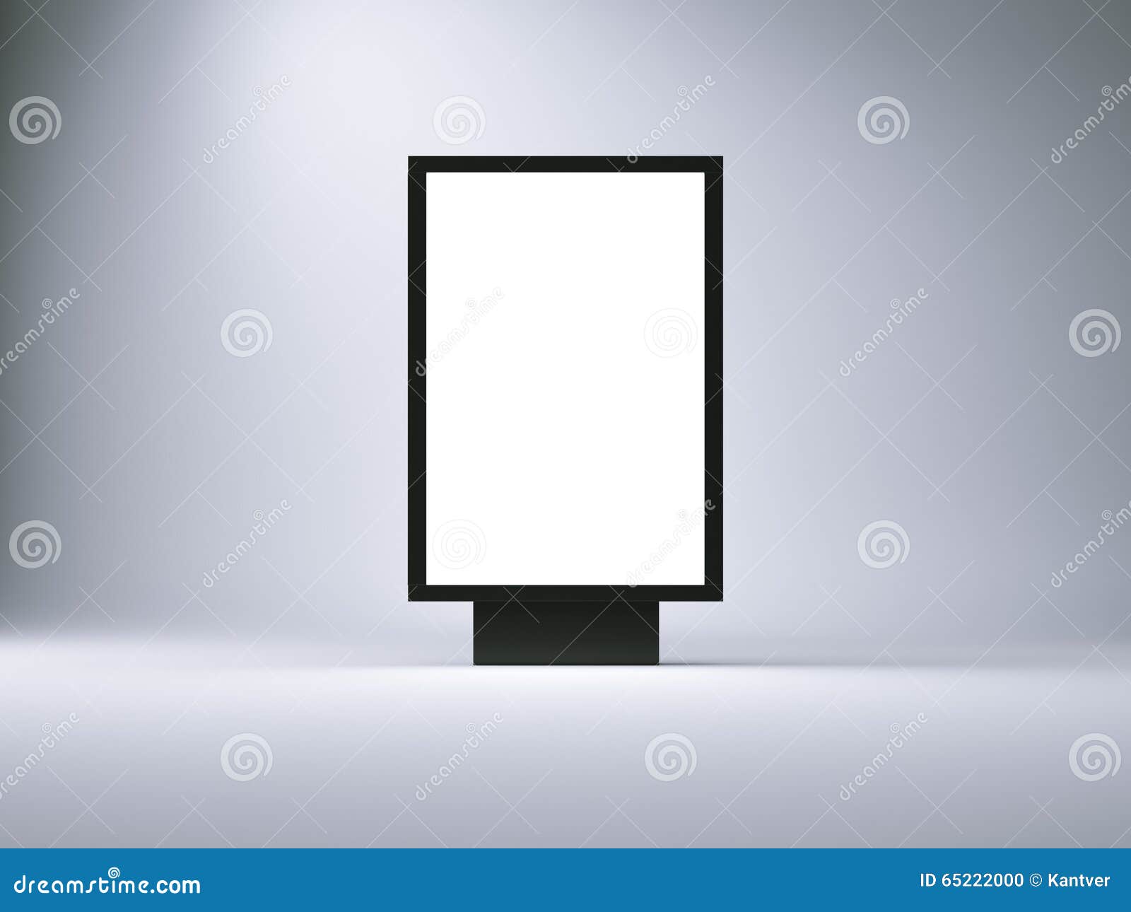 Black Lightbox in the Empty Studio. Blank Wall Stock Illustration ...