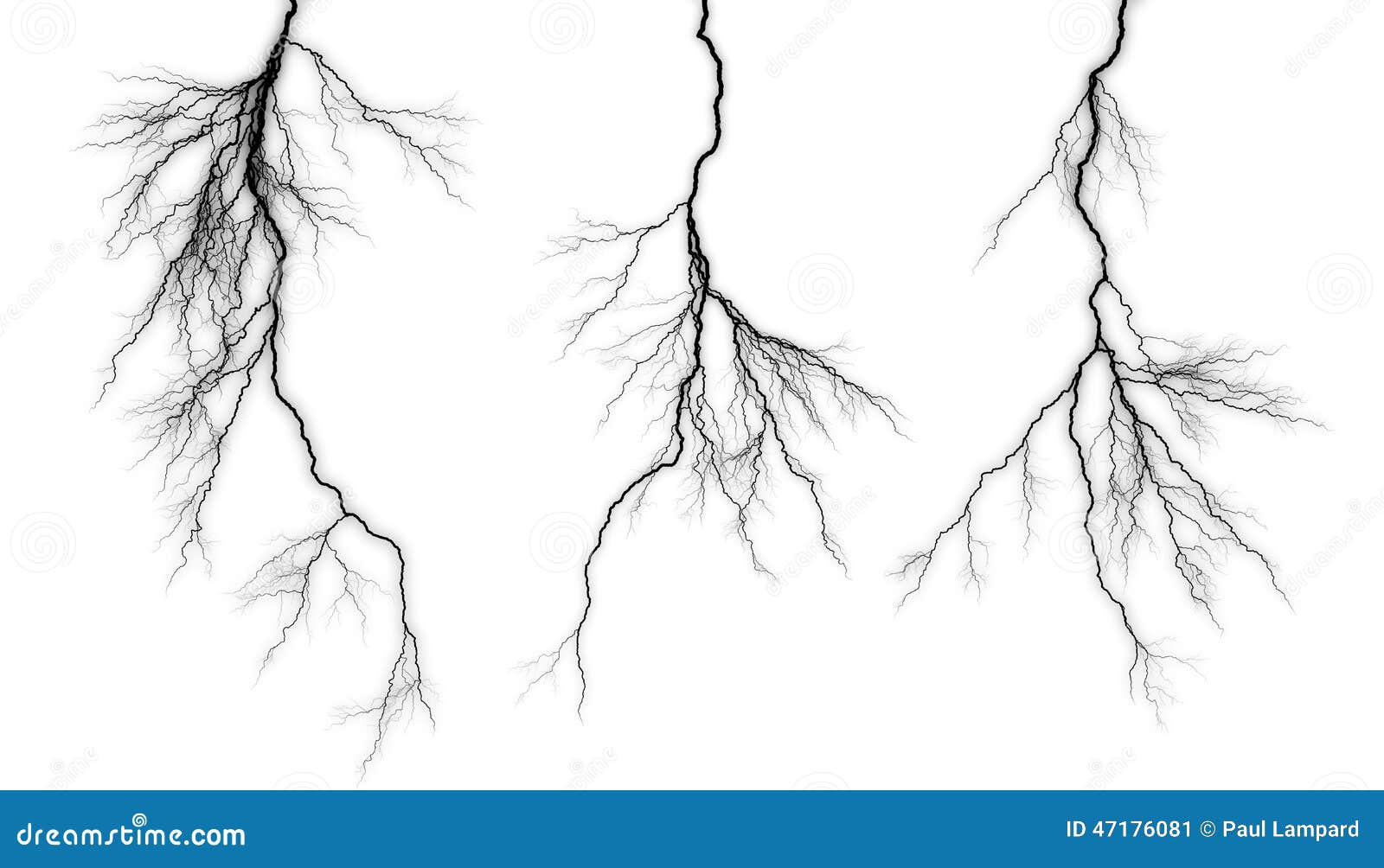 Black Lightning On A White Background Stock Illustration - Image: 47176081