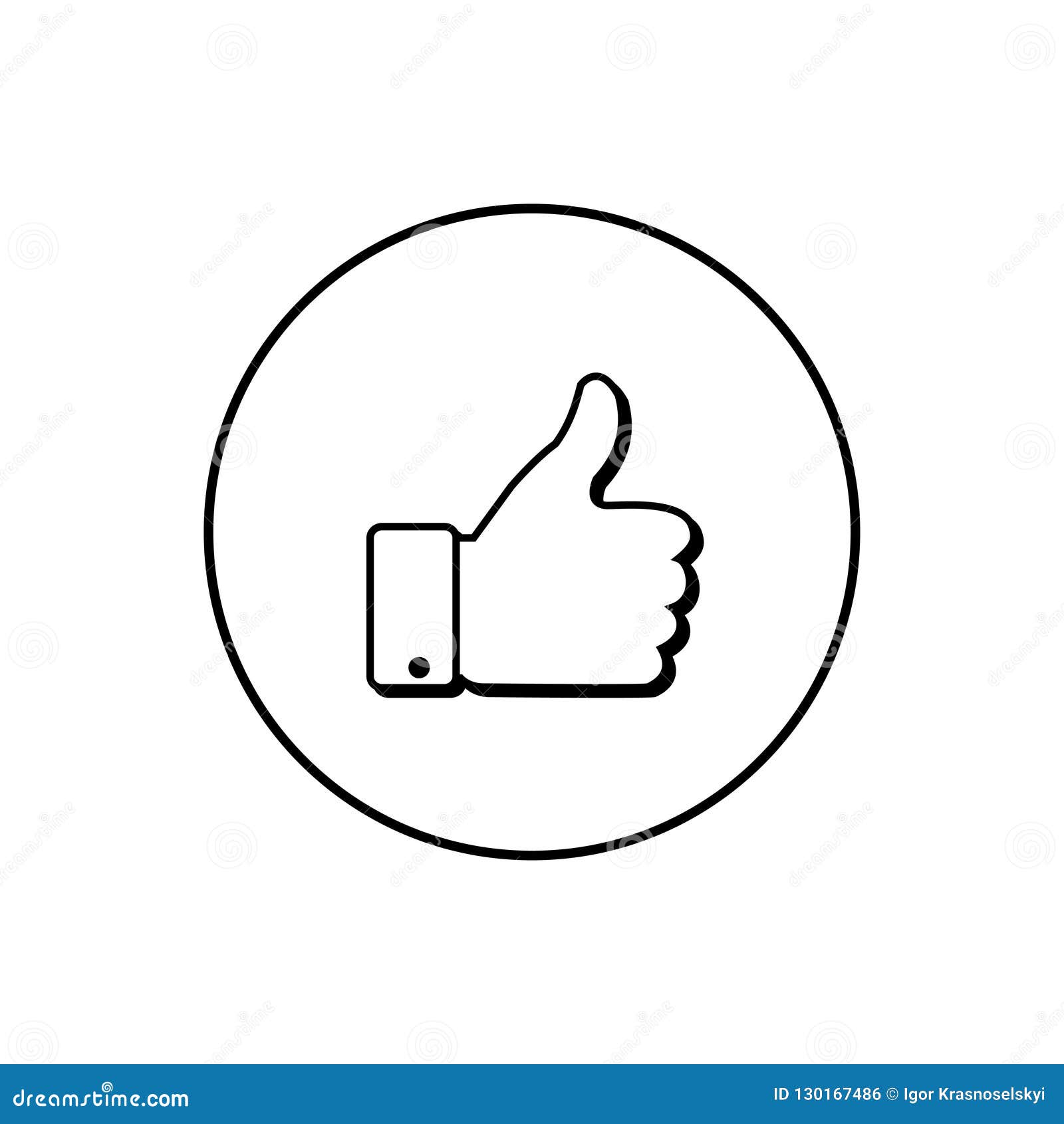Like Vector Icons Set With Human Hands. Social Media Icons Collection ...