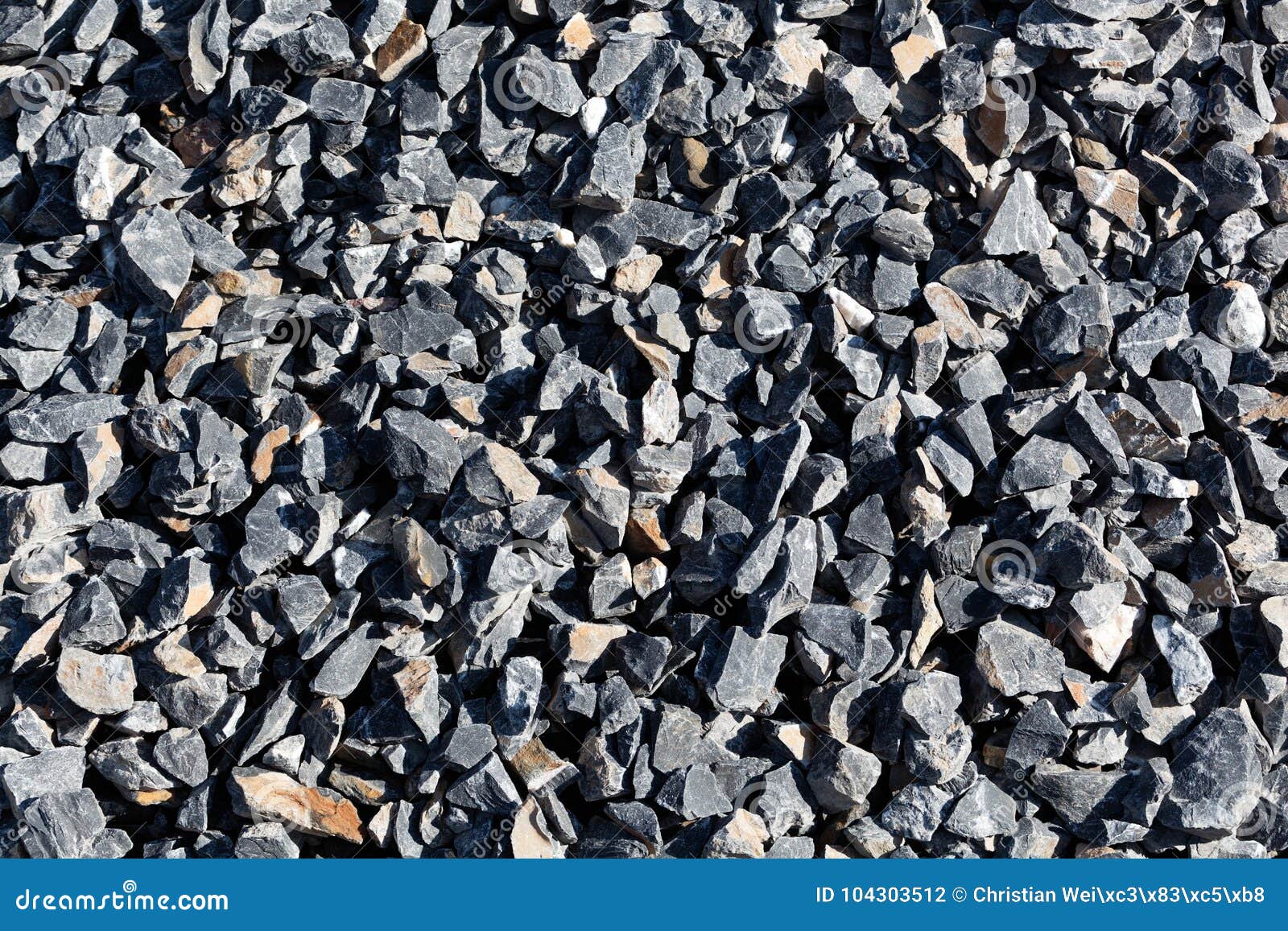 Black Limestone Rubbles for Construction Stock Photo - Image of ...