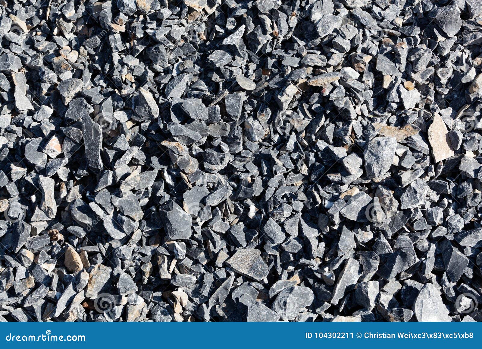 Black Limestone Rubbles for Construction Stock Image - Image of quarry ...