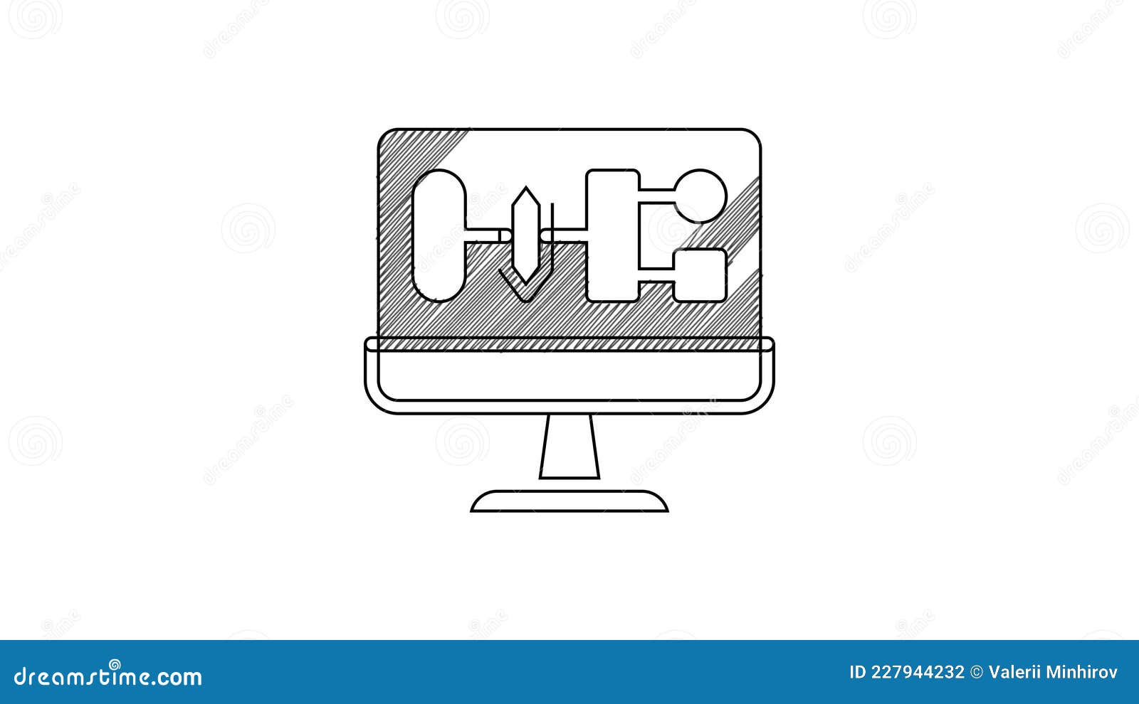 Black Line Algorithm Icon Isolated On White Background Algorithm Symbol Design From Artificial