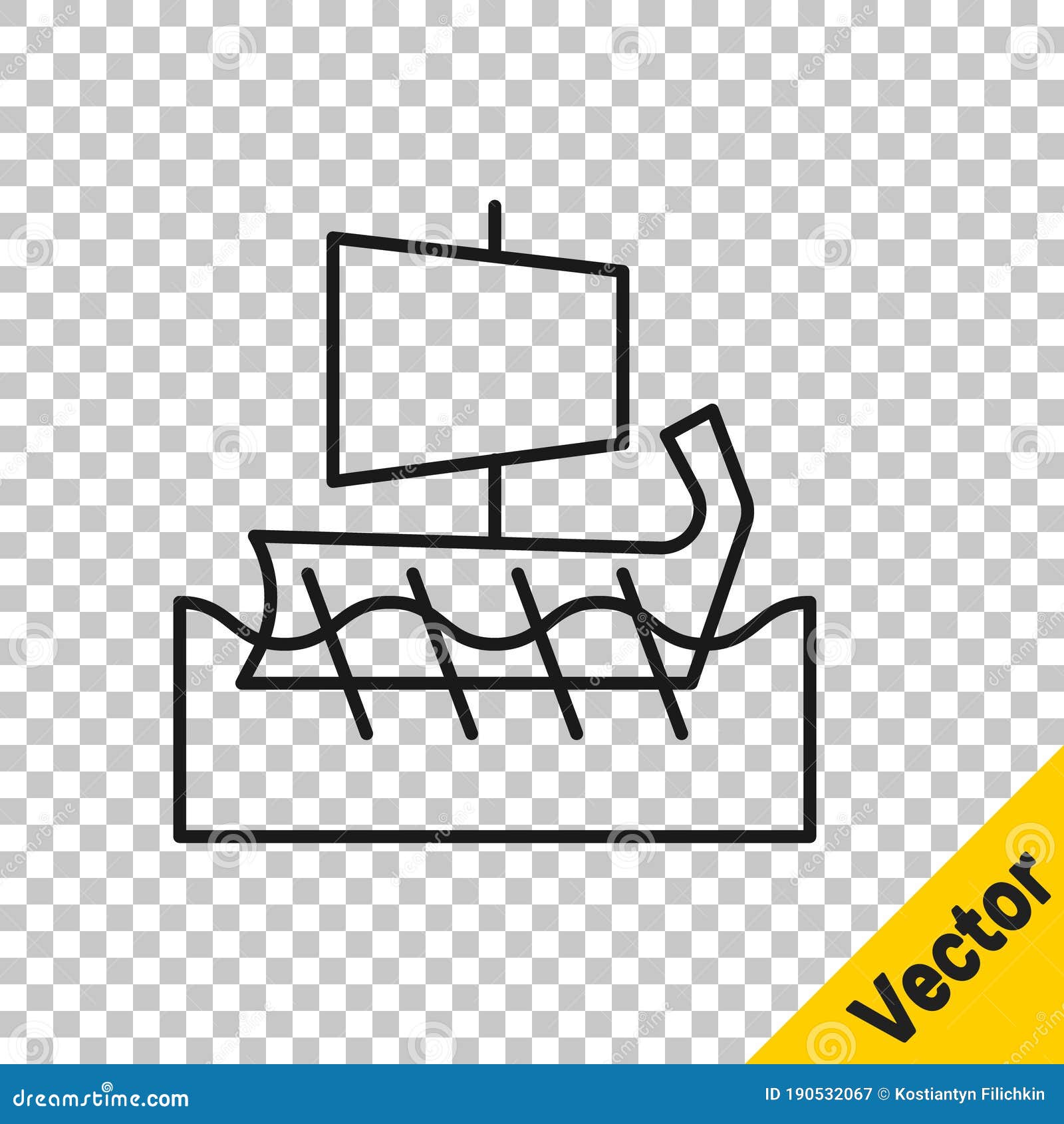 Trireme Transparent Icon. Trireme Symbol Design From Nautical Co Vector ...