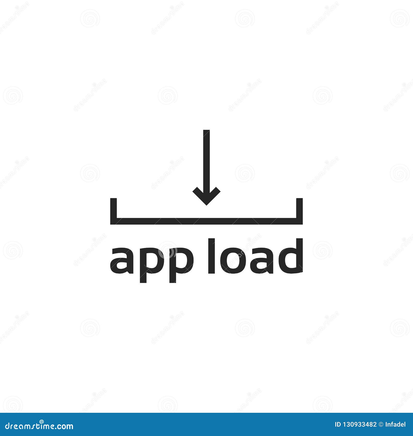 Black Line App Loading Logo Stock Vector - Illustration of click ...