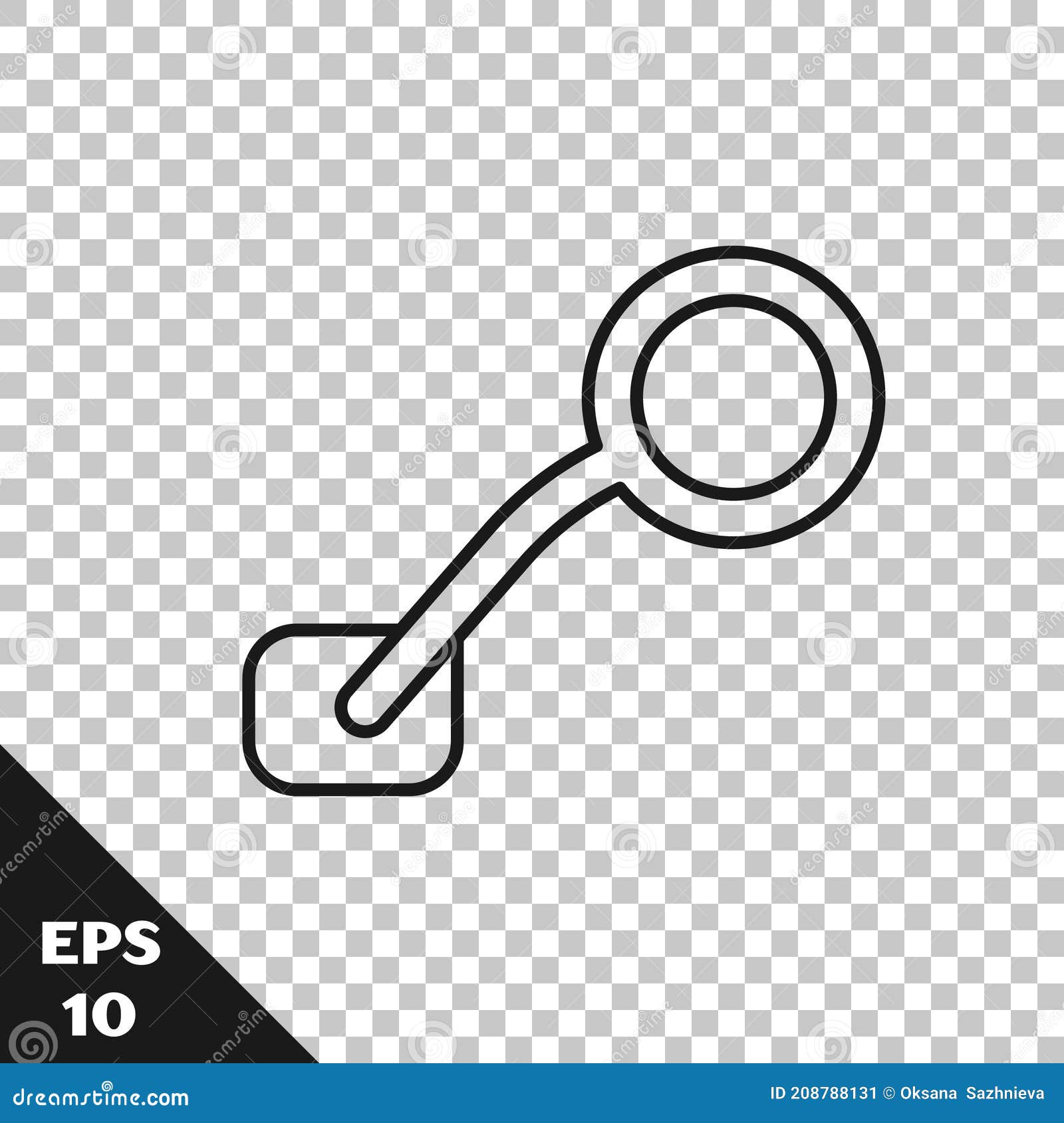 Black Line Bicycle Rear View Mirror Icon Isolated on Transparent ...