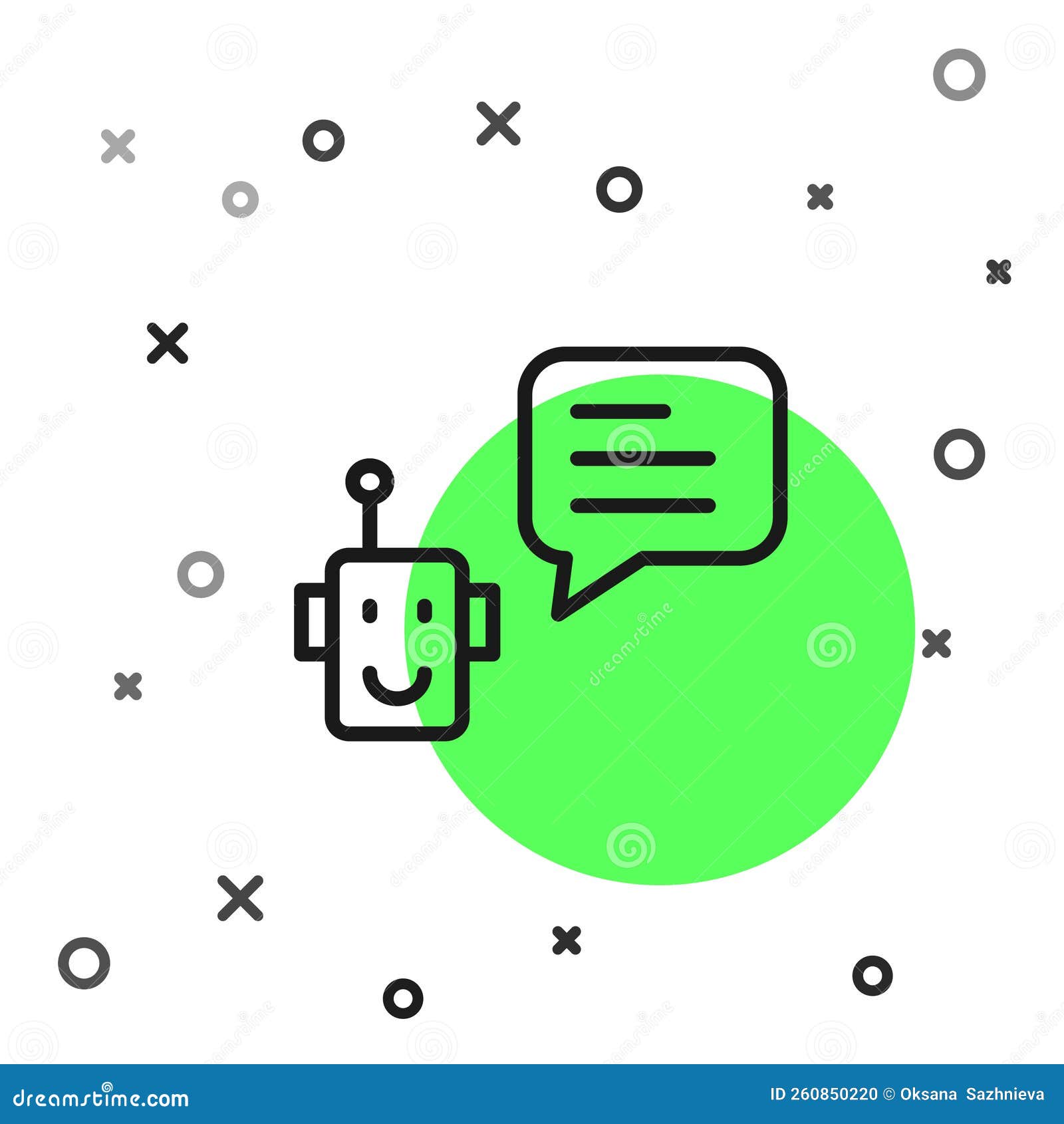 Black Line Bot Icon Isolated on White Background. Robot Icon Stock ...