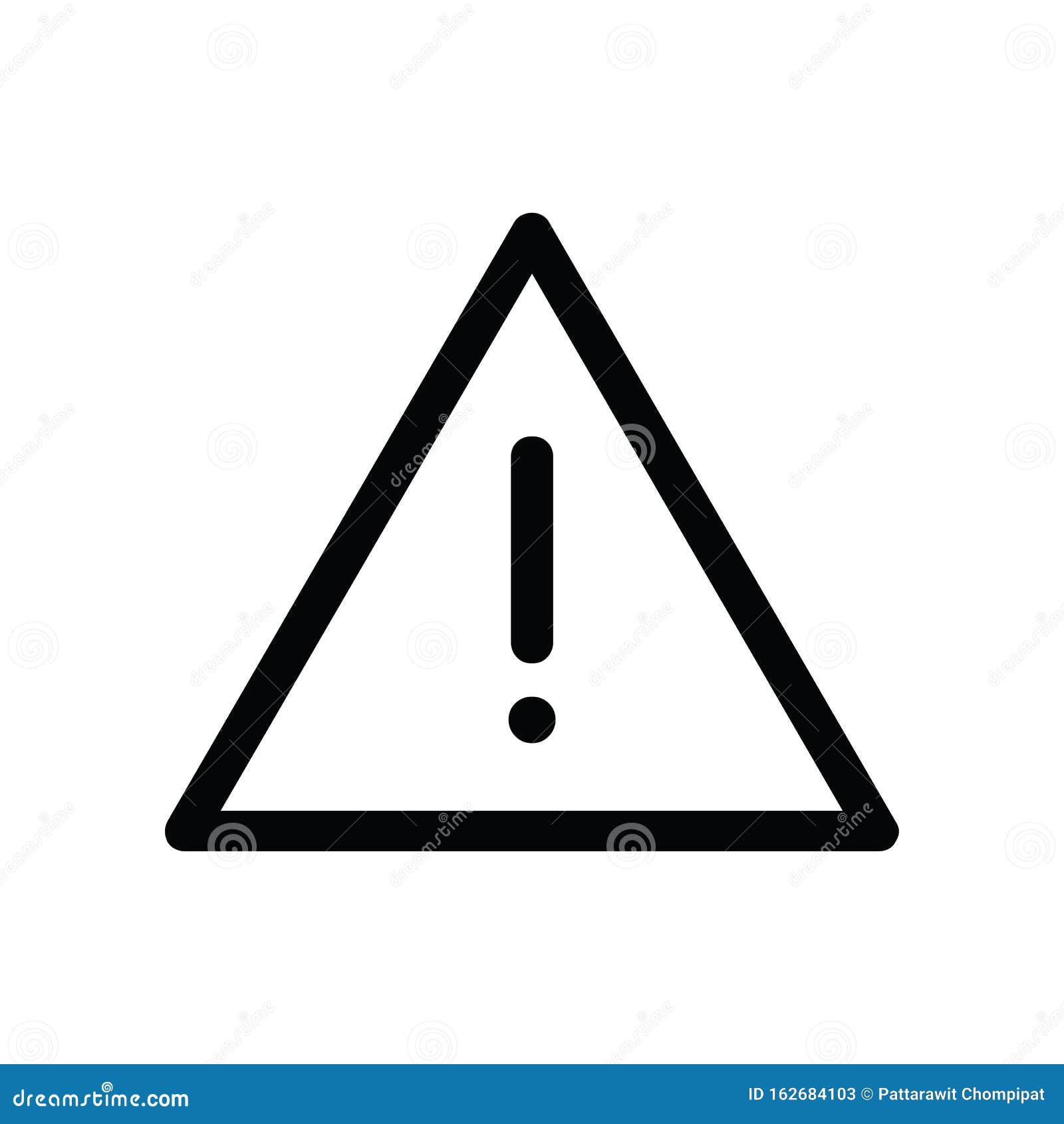 Black Line Caution Beware Triangle Symbol for Banner, General Design ...