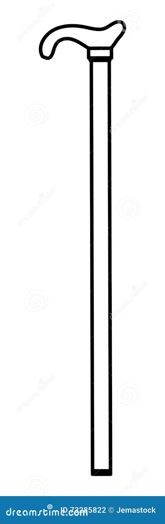 Black line classic cane stock illustration. Illustration of model ...