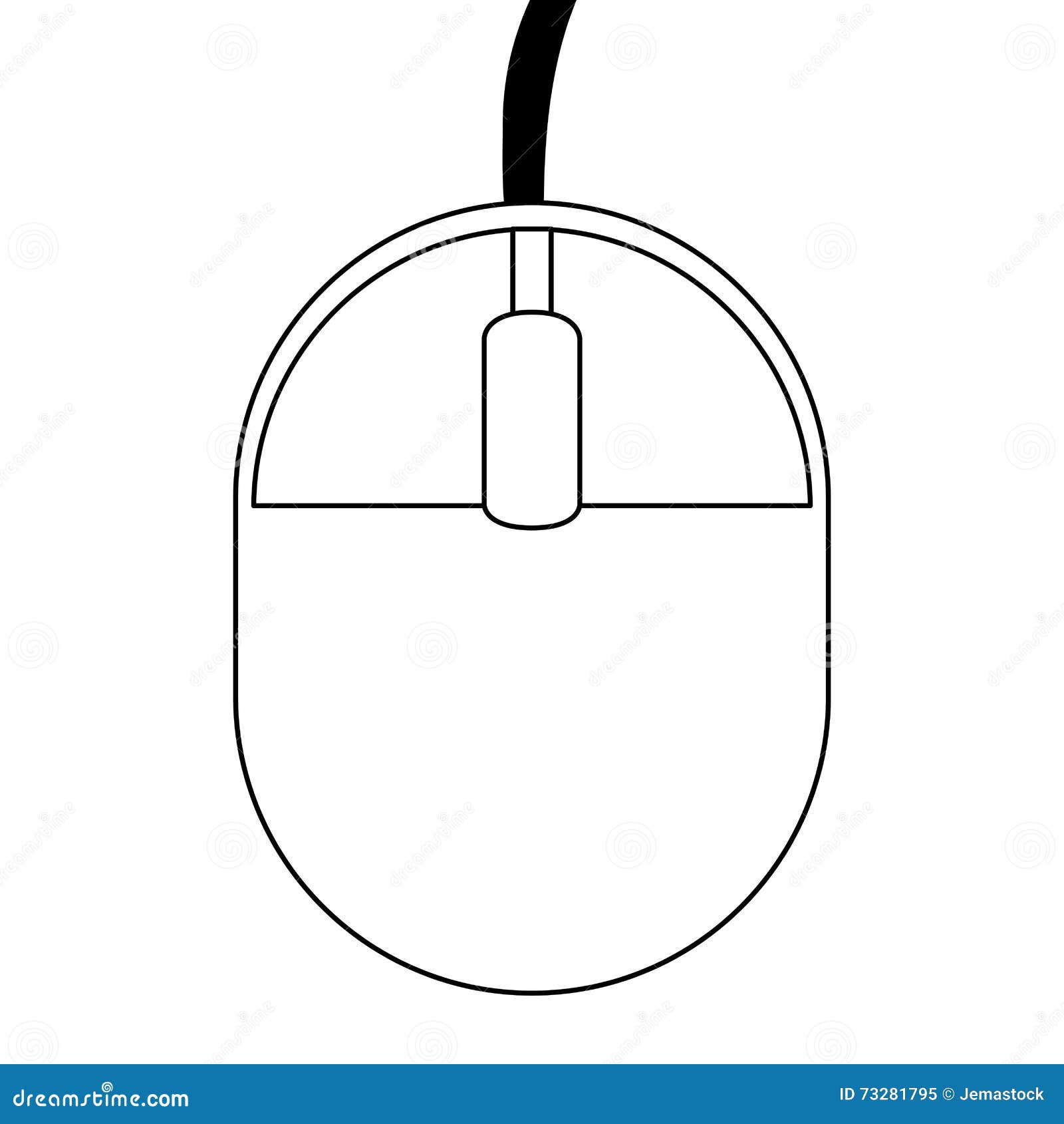 Black Line Computer Mouse , Illustration Stock Illustration ...