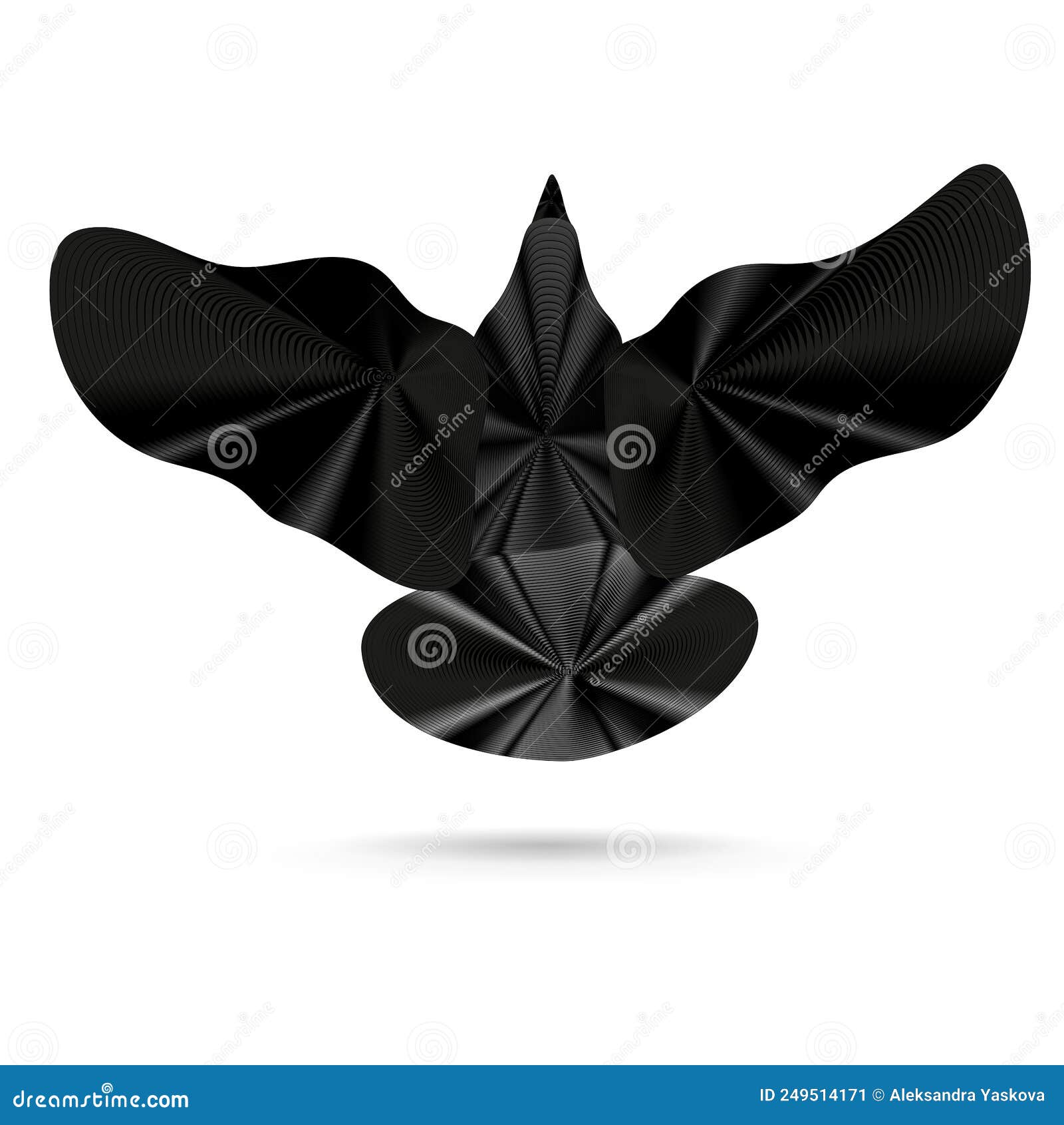 Black Line Eagle with Blend Shapes. Vector Abstract Waves and Lines ...