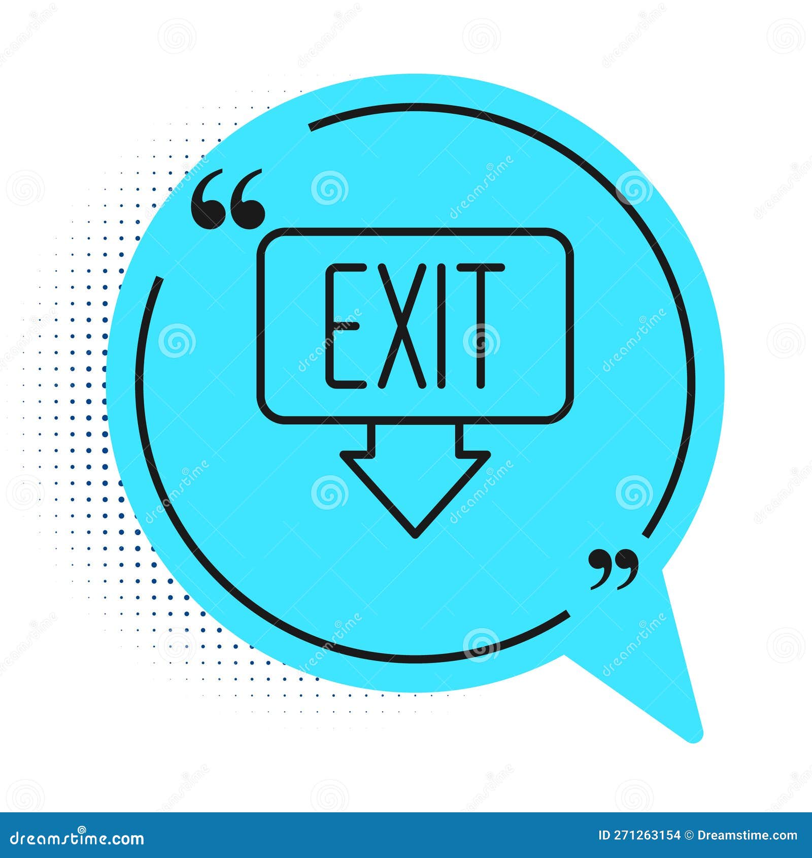 Black Line Fire Exit Icon Isolated on White Background. Fire Emergency ...