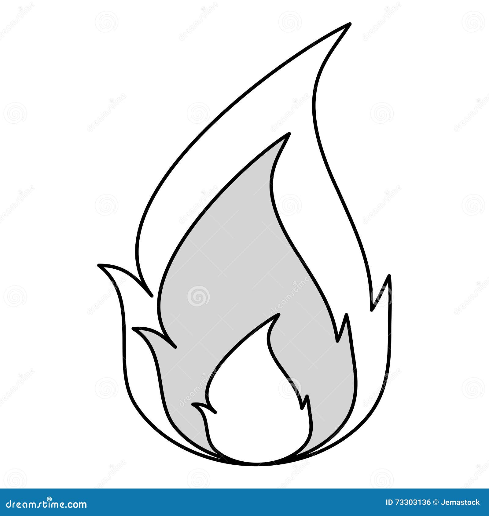 Black line flame stock illustration. Illustration of abstract - 73303136