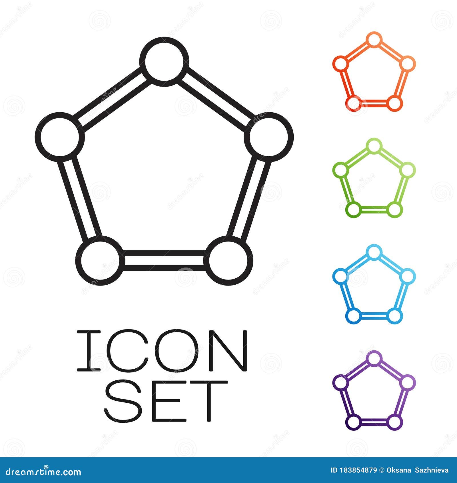Black Line Geometric Figure Sphere Icon Isolated On White Background