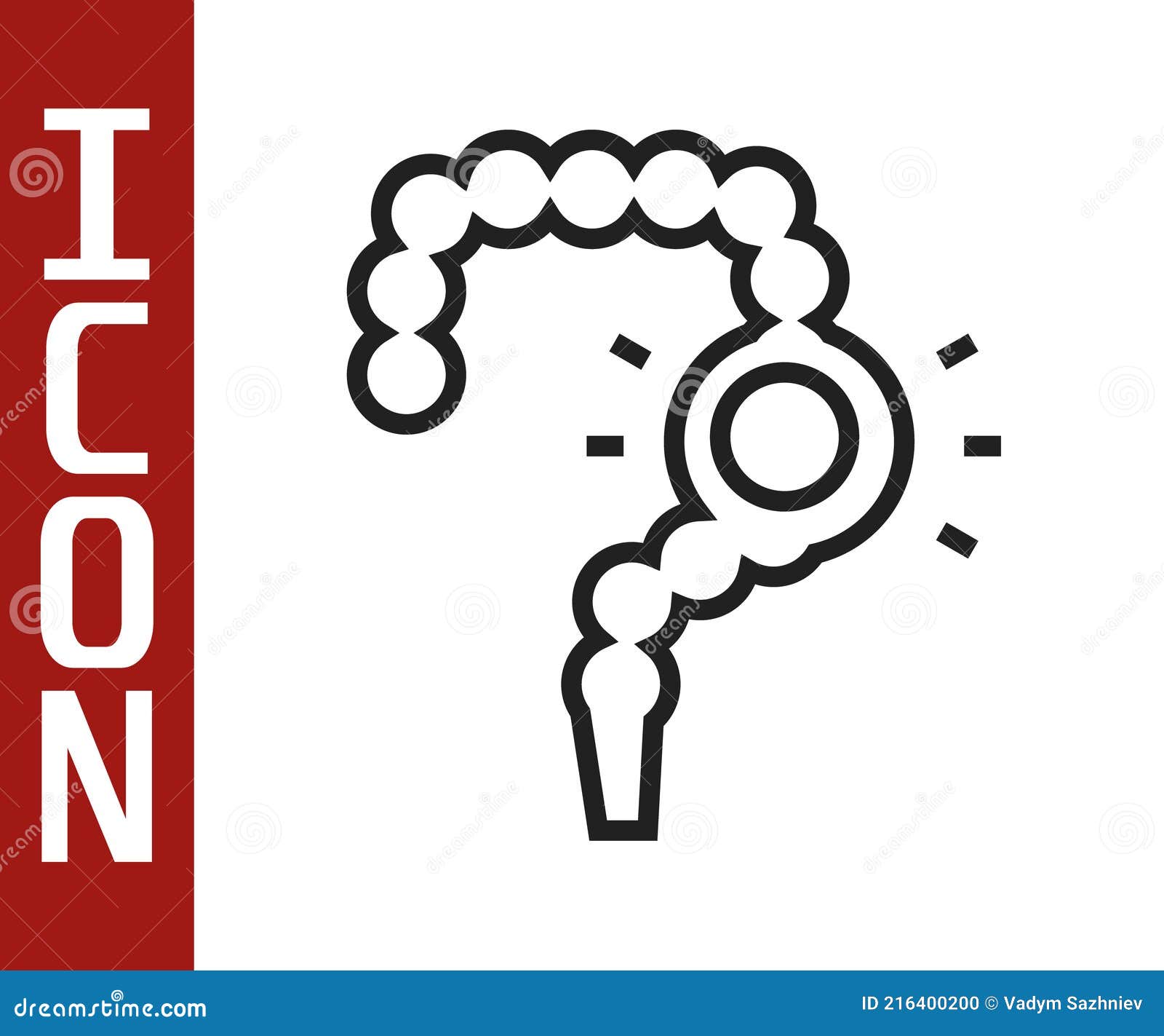 Gut Constipation Icon In Comic Style. Colitis Vector Cartoon ...