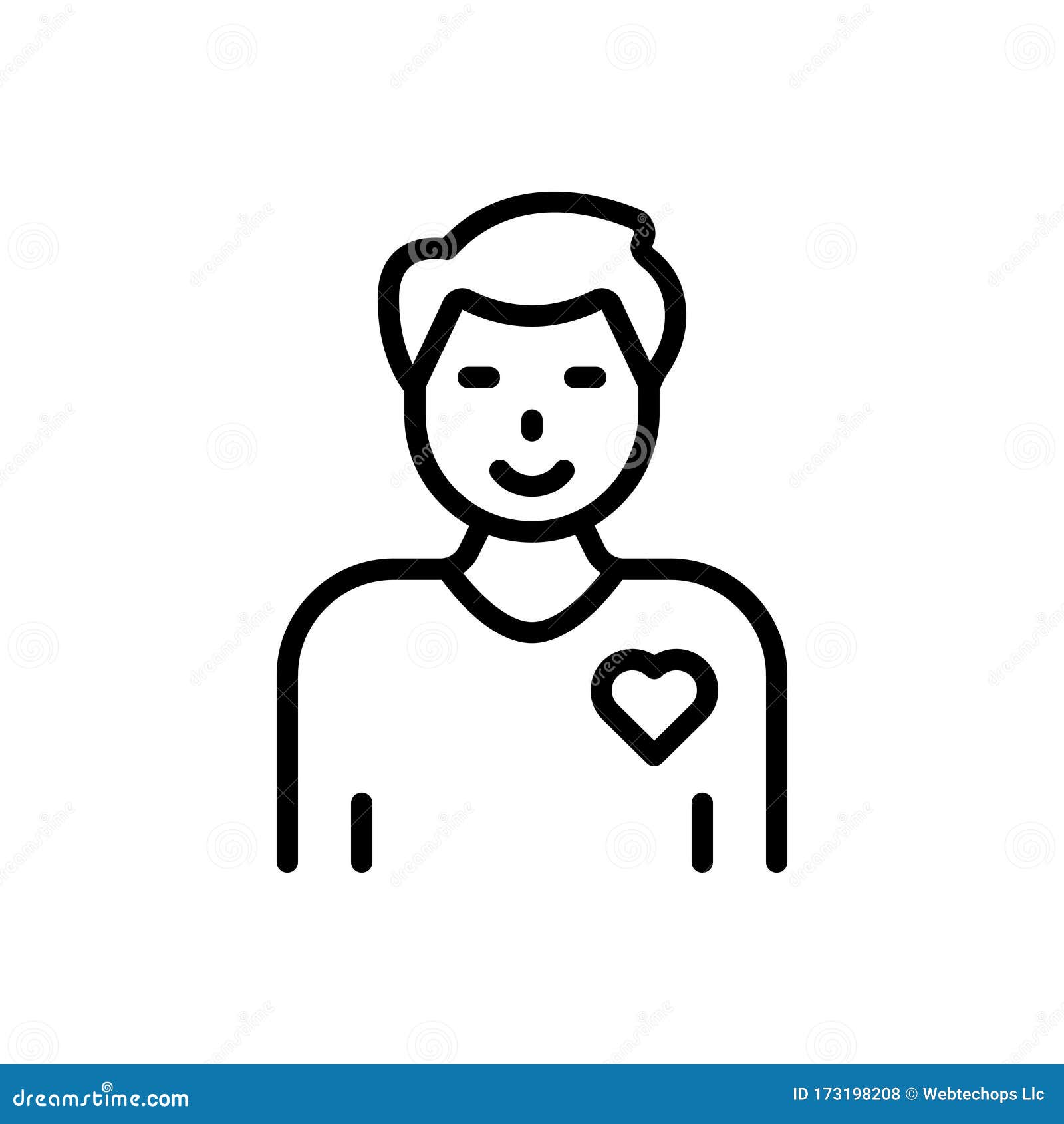 Black Line Icon for Behavior, Conduct and Deportment Stock Vector ...