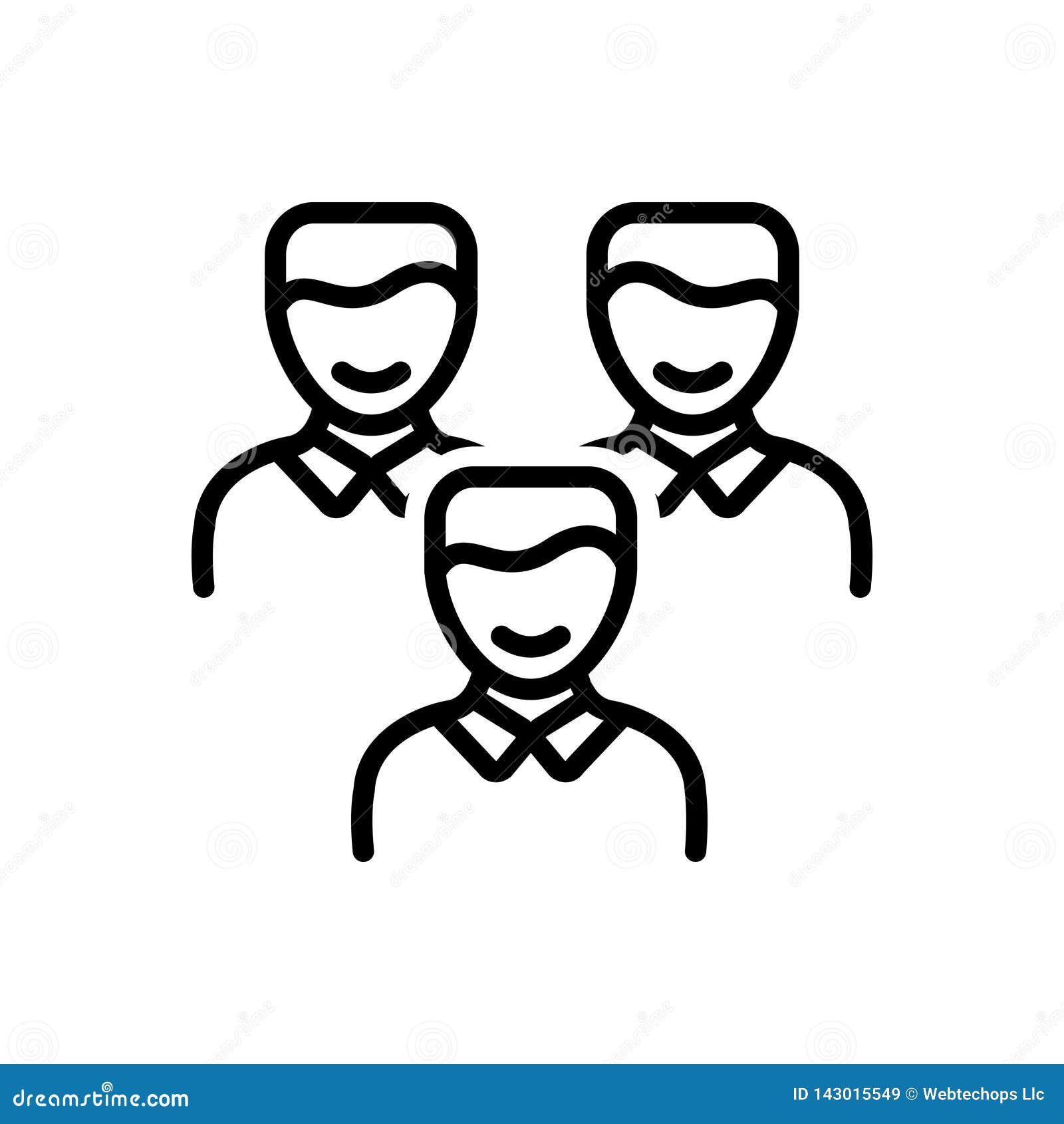 Black Line Icon for Clients, Customer and People Stock Vector ...