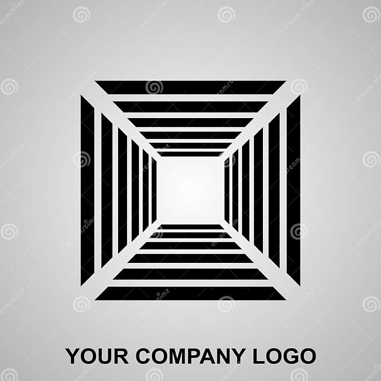 Black Line Icon for 3d Box. Stock Vector - Illustration of black, logo ...