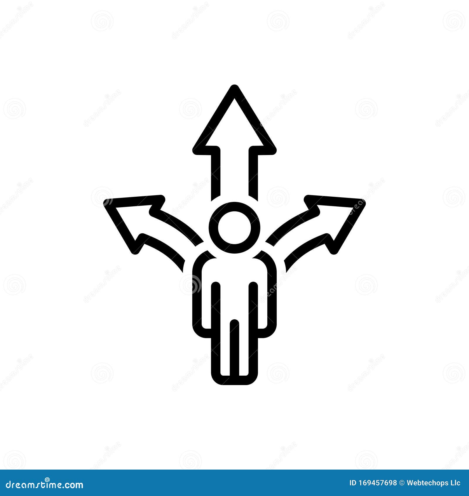 Black Line Icon for Decide, Direction and Side Stock Vector ...