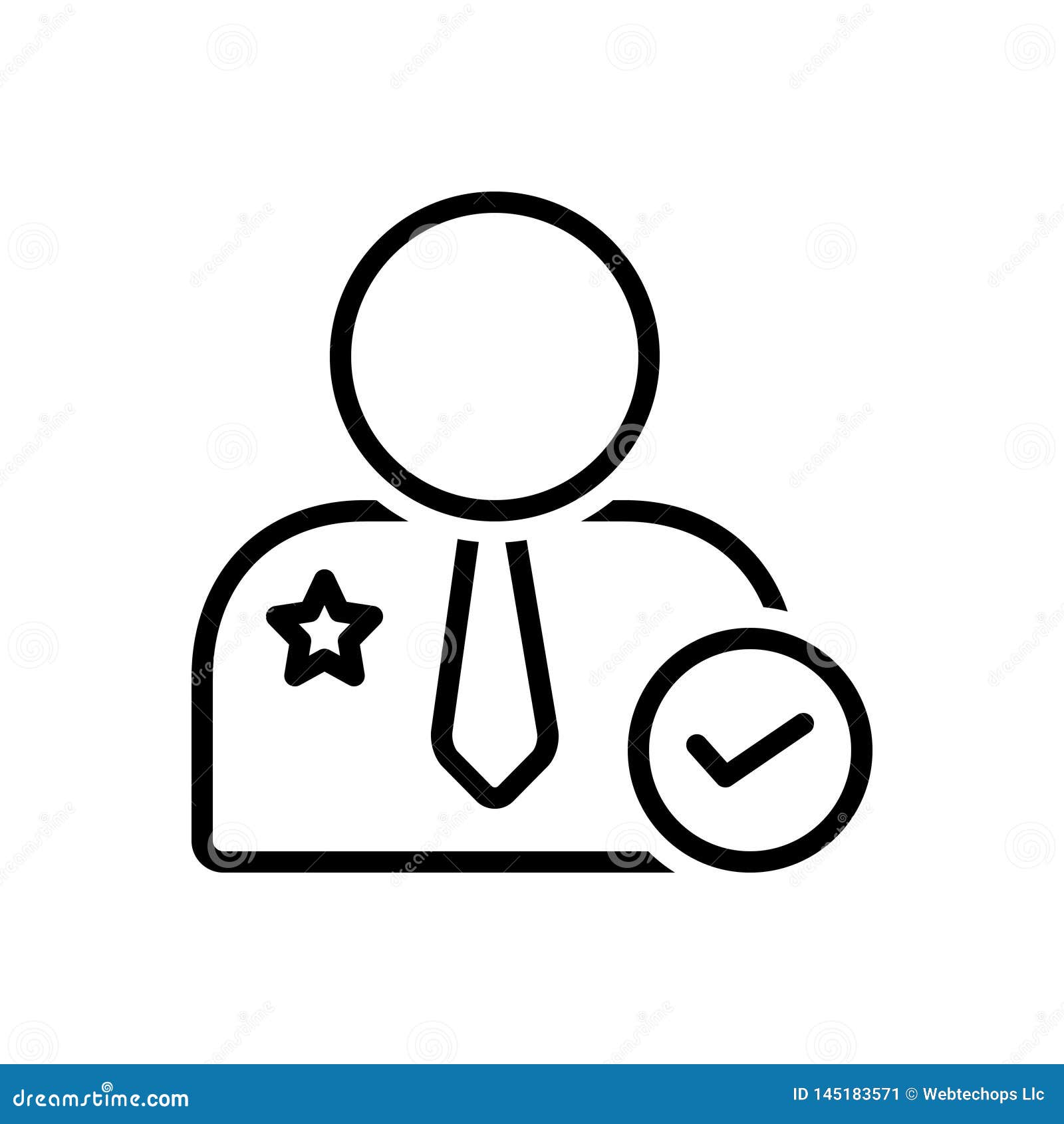 Black Line Icon for Nominate, Propose and Selected Stock Vector ...