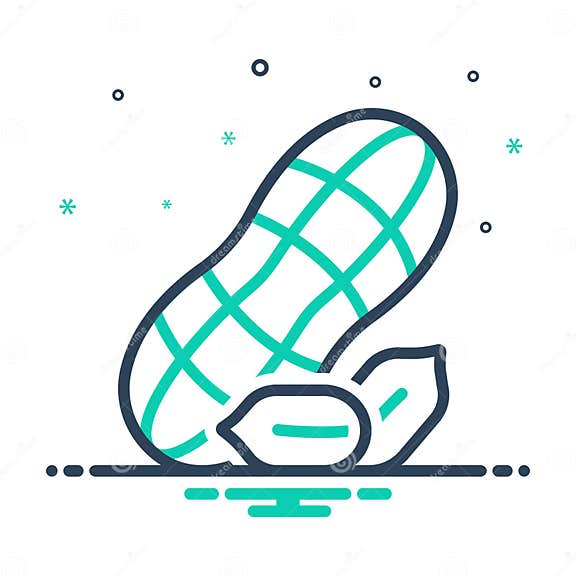 Mix Icon for Peanuts, Groundnut and Raw Stock Illustration ...