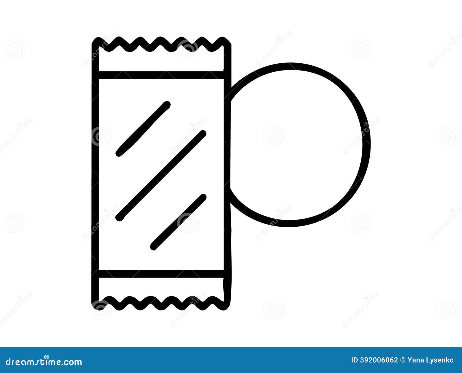 Wrapper Waste From Sweet Candies. Empty Open Crumpled Paper Package ...