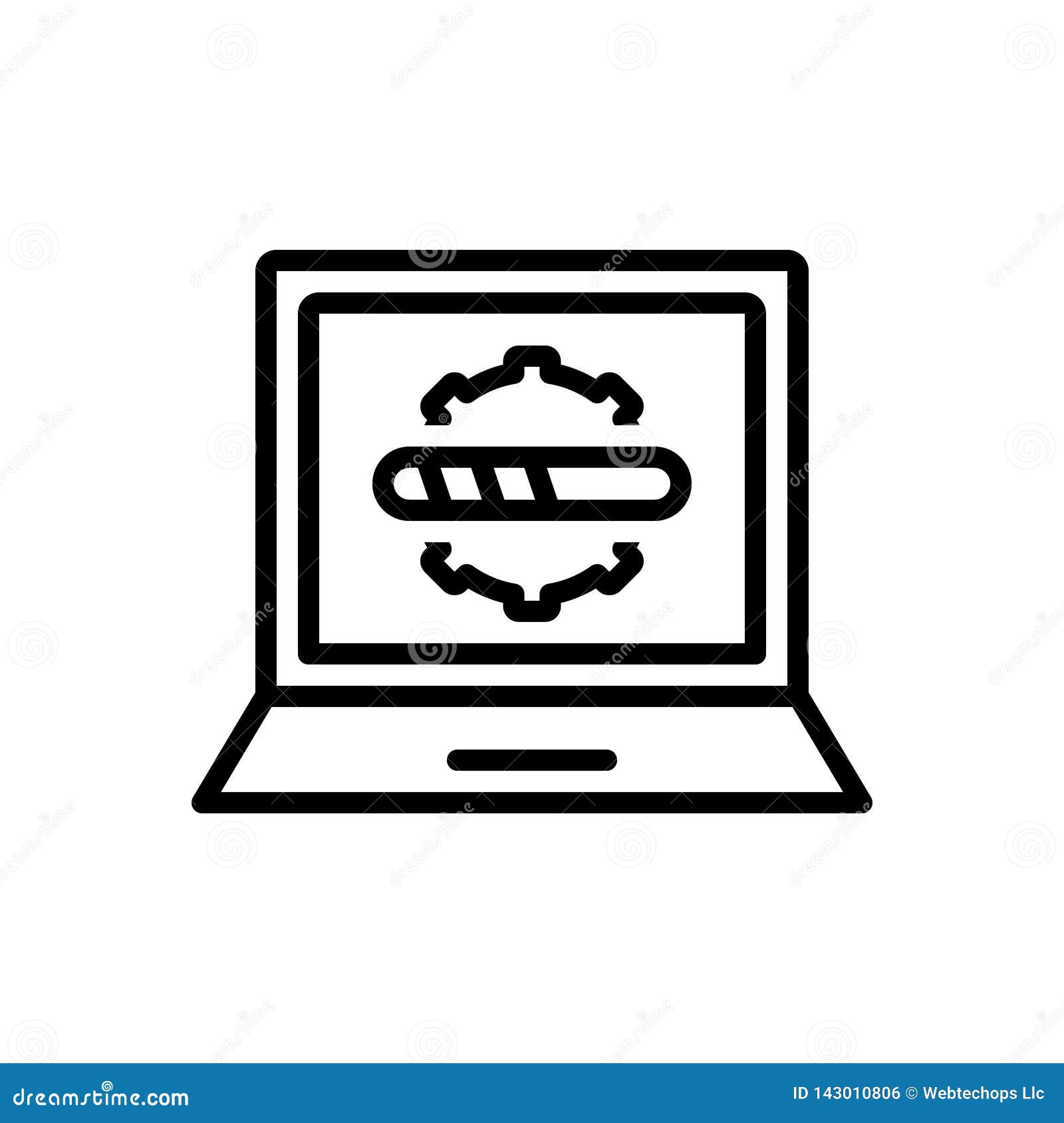 Black Line Icon for Progress, Progression and Headway Stock ...