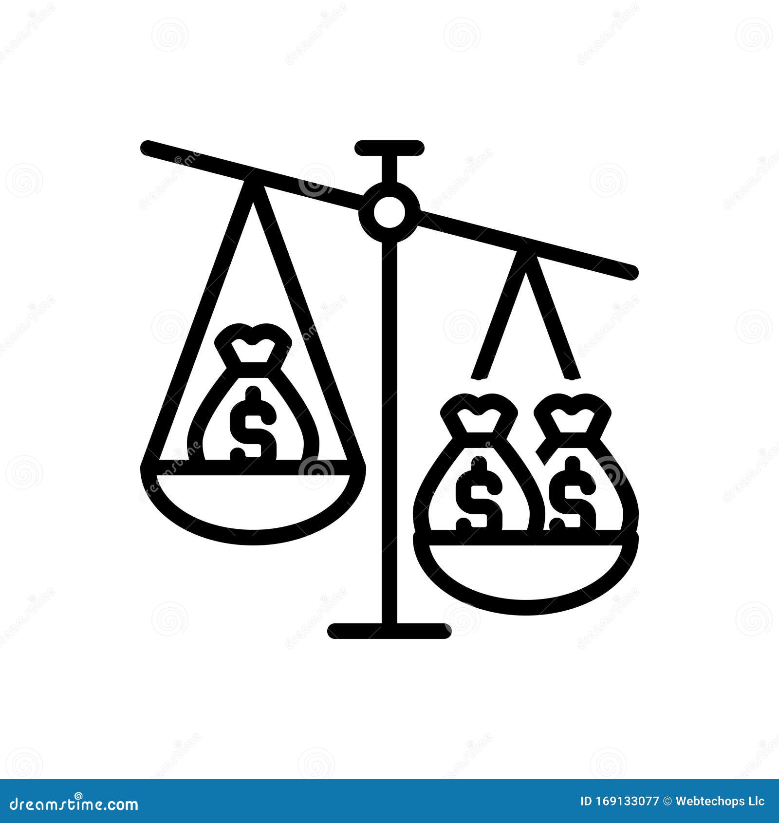 Black Line Icon for Ratio, Proportion and Comparative Stock Vector ...