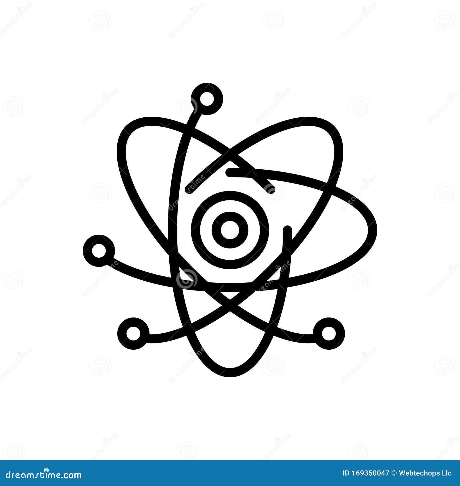 React Icon Of 3 Types Color, Black And White, Outline. Isolated Vector ...