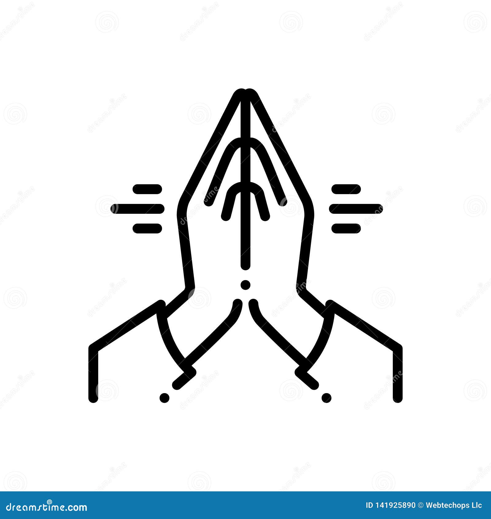 Black Line Icon for Thankyou, Hand and Pray Stock Illustration ... Black Line Icon for Thankyou, Hand and Pray Stock Illustration ...