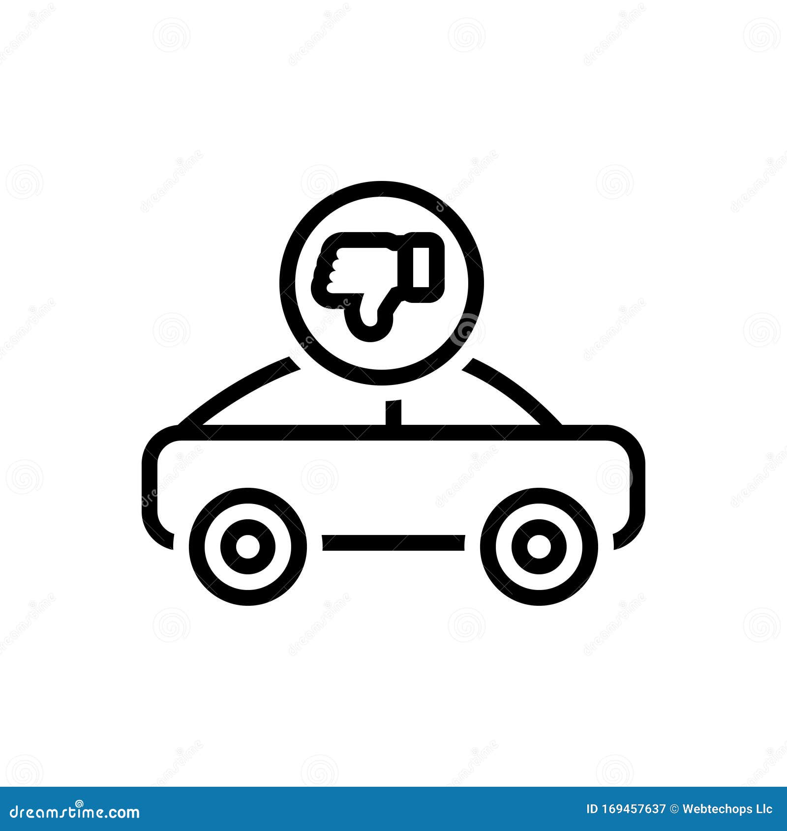 Black Line Icon for Unlikely, Doubtful and Absurd Stock Vector ...