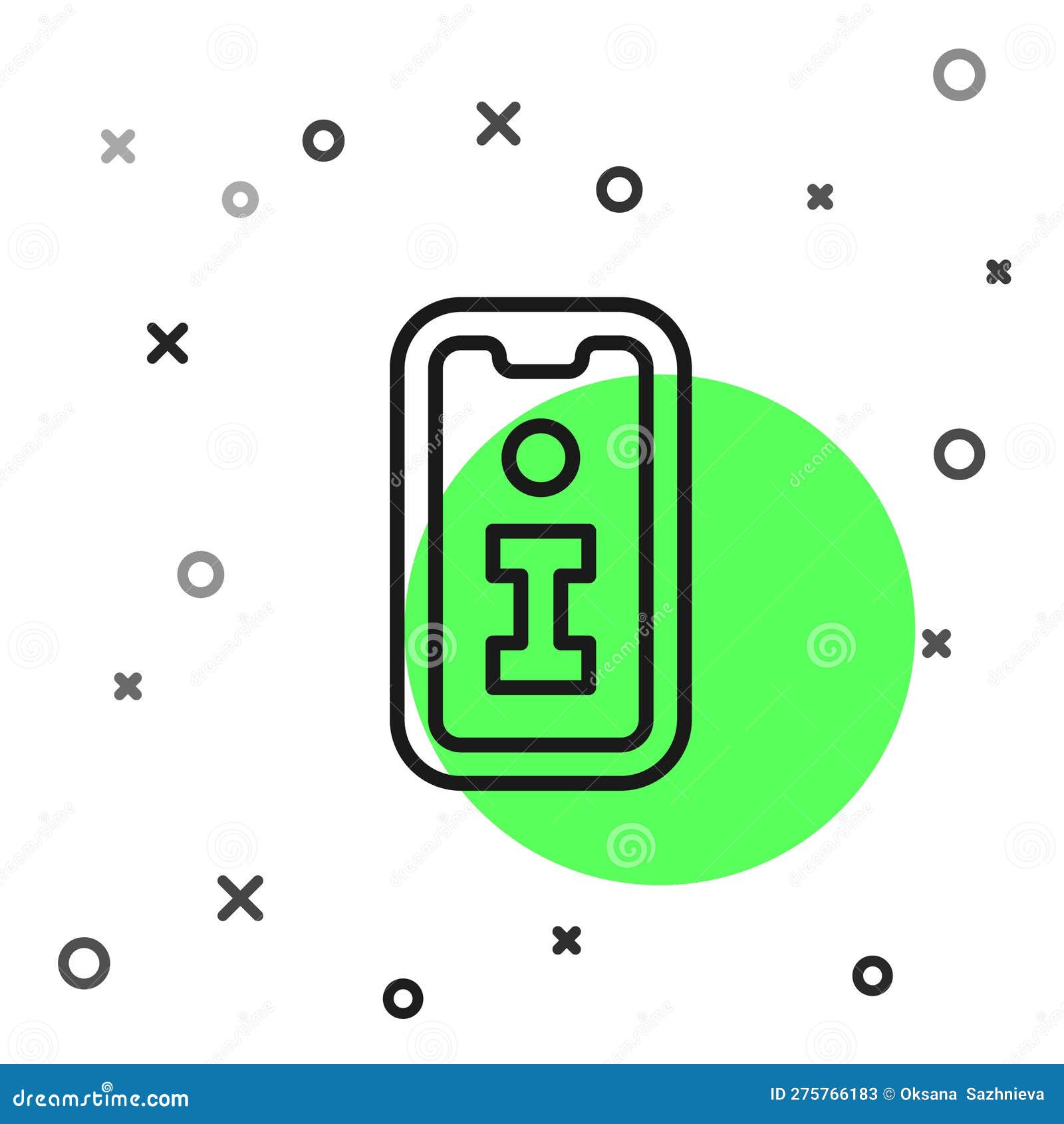 Line Information Desk Icon Isolated On White Background. Man Silhouette ...