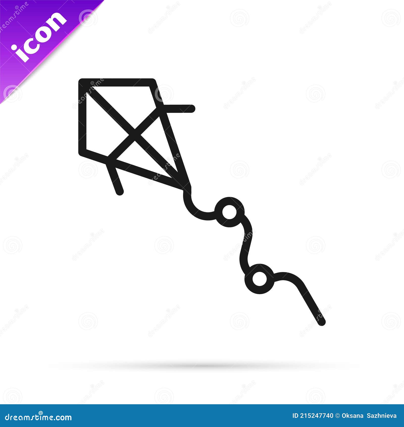 Kite Icon In Cartoon Style Isolated On White Background. Bird Symbol ...