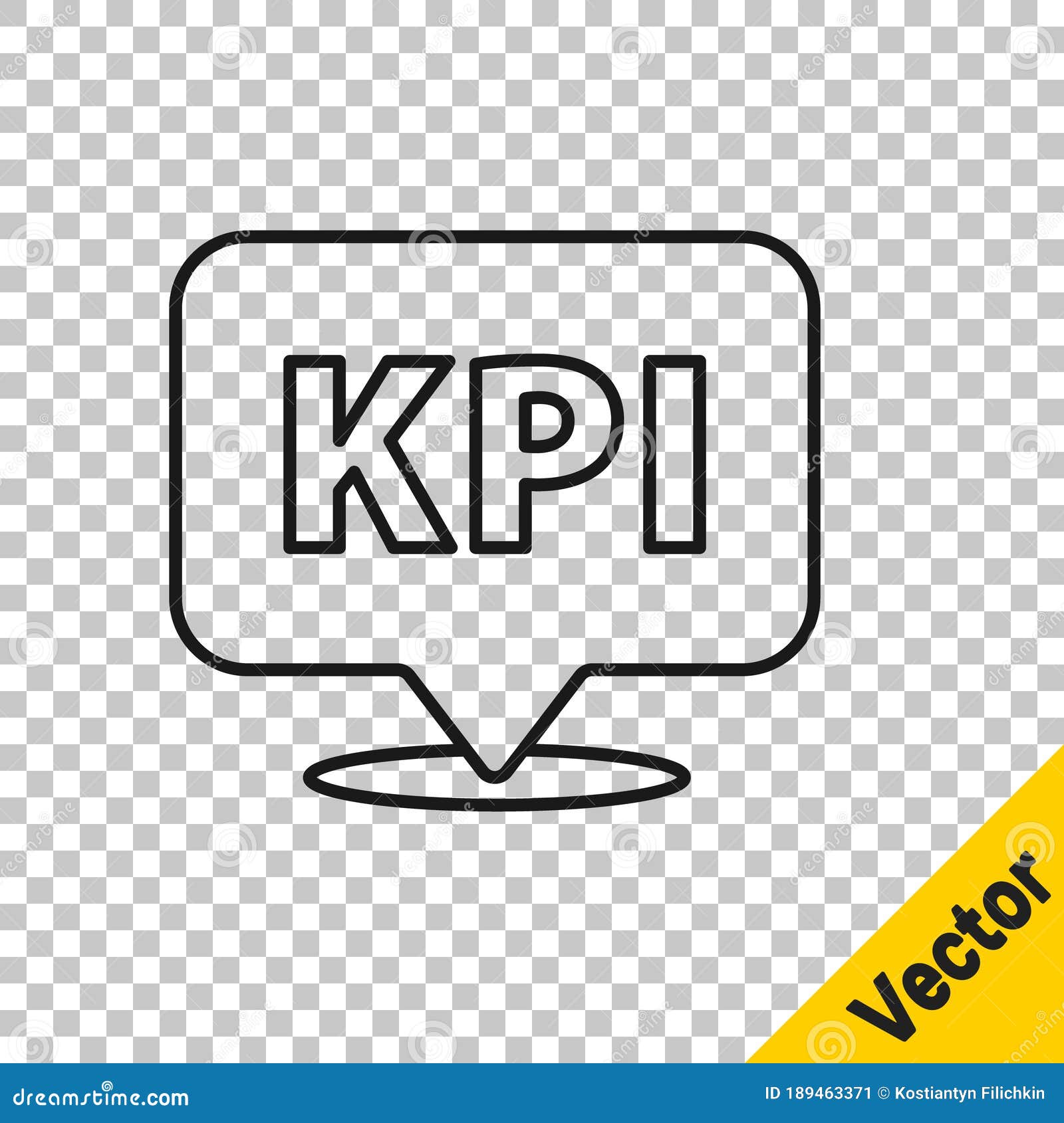 Black Line KPI - Key Performance Indicator Icon Isolated on Transparent ... Black Line KPI - Key Performance Indicator Icon Isolated on Transparent ...