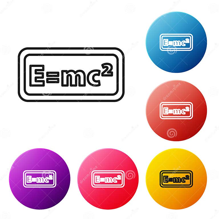 Black Line Math System of Equation Solution Icon Isolated on White ...