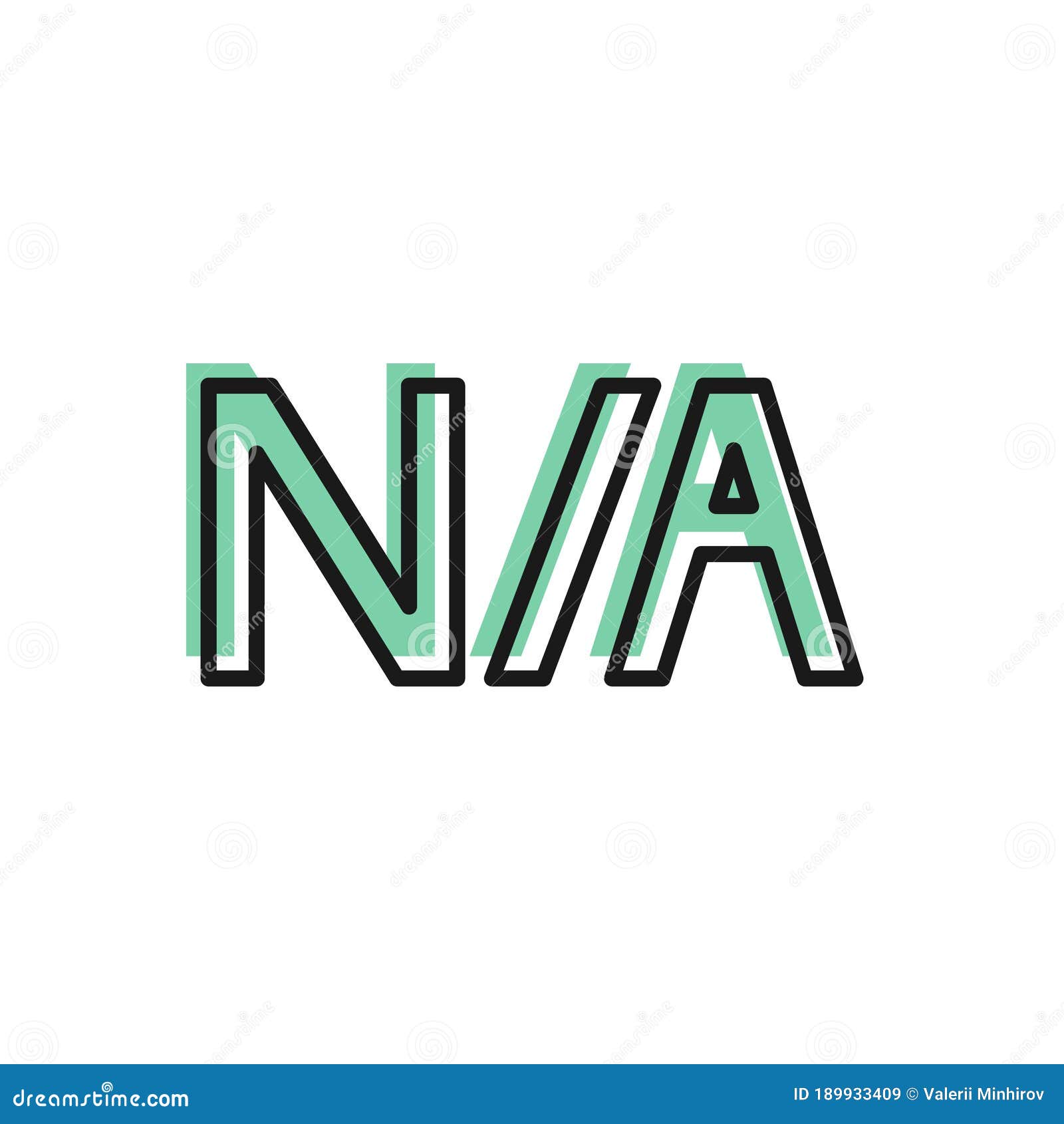 Black Line Not Applicable Icon Isolated on White Background. Vector ...