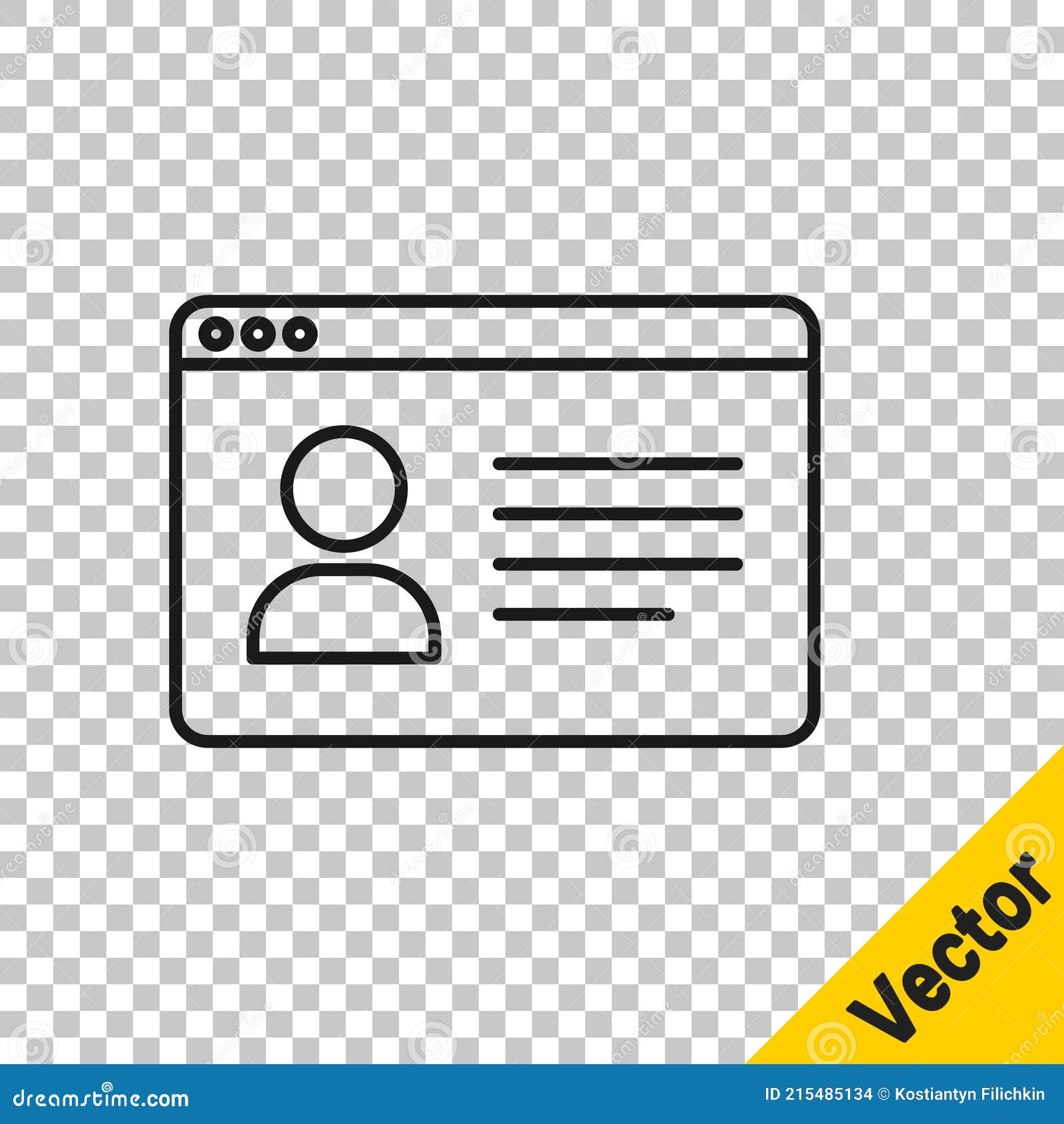Black Line Online Class Icon Isolated on Transparent Background. Online ...