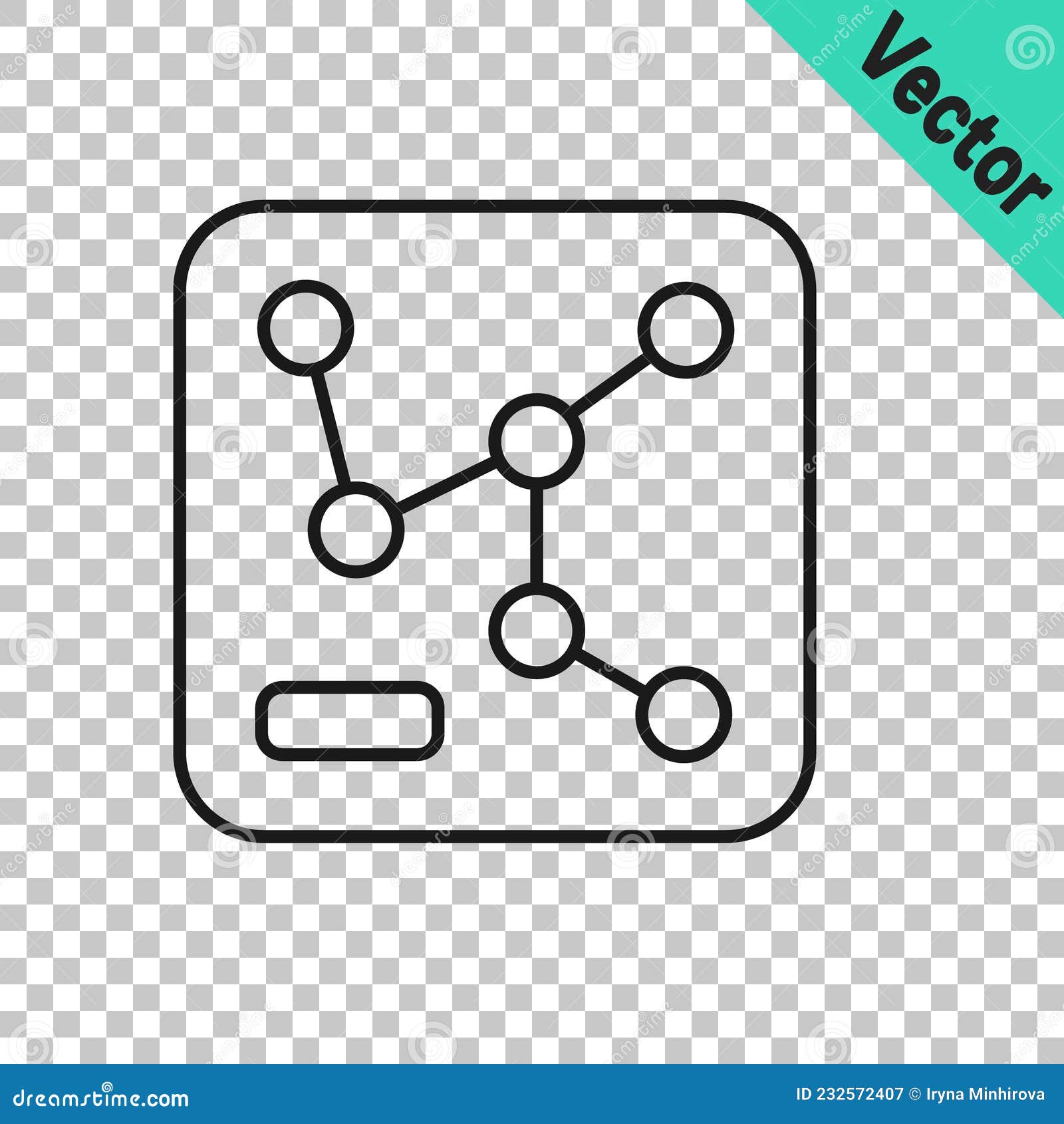 Black Line Railway Map Icon Isolated On Transparent Background. Vector ...