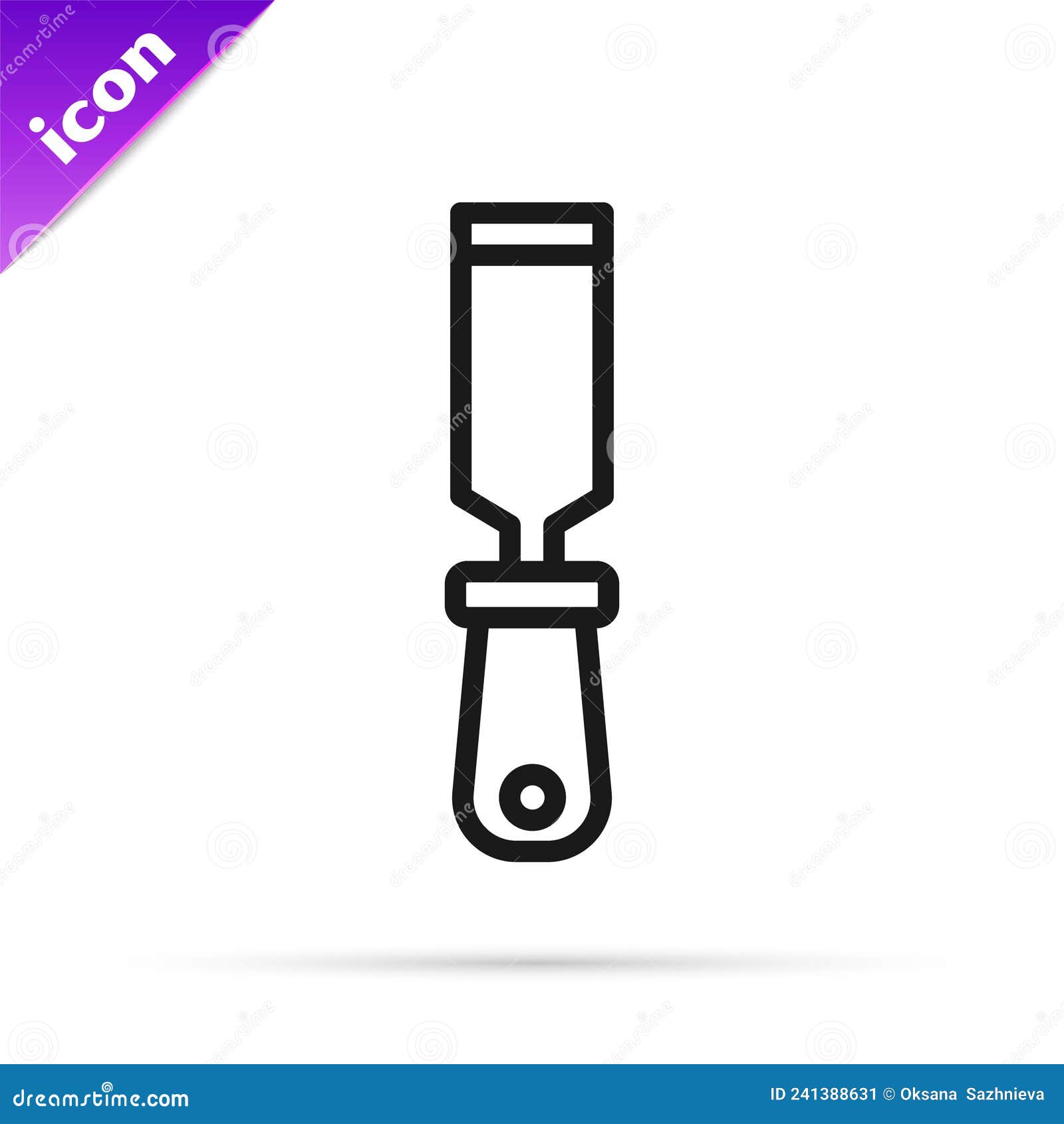 Black Line Rasp Metal File Icon Isolated on White Background. Rasp for ...