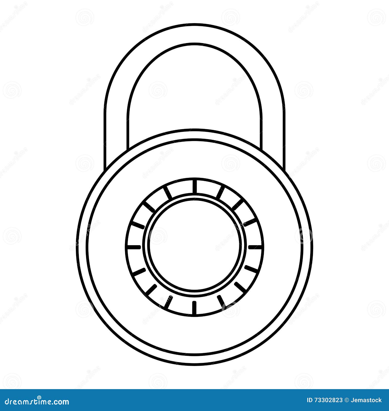 Black line safety lock stock illustration. Illustration of privacy ...