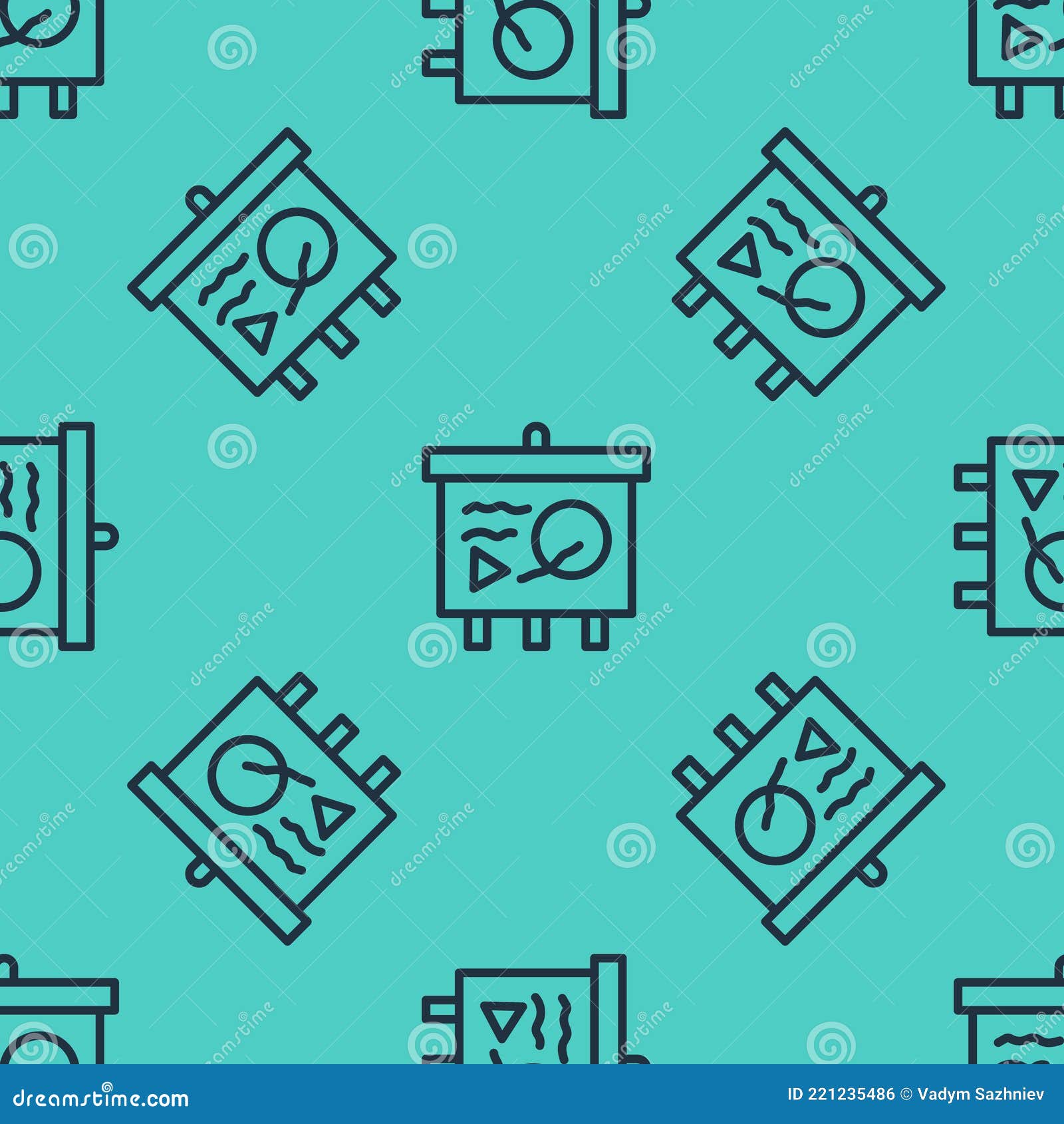 Line Scenario Icon Isolated On White Background. Script Reading Concept ...