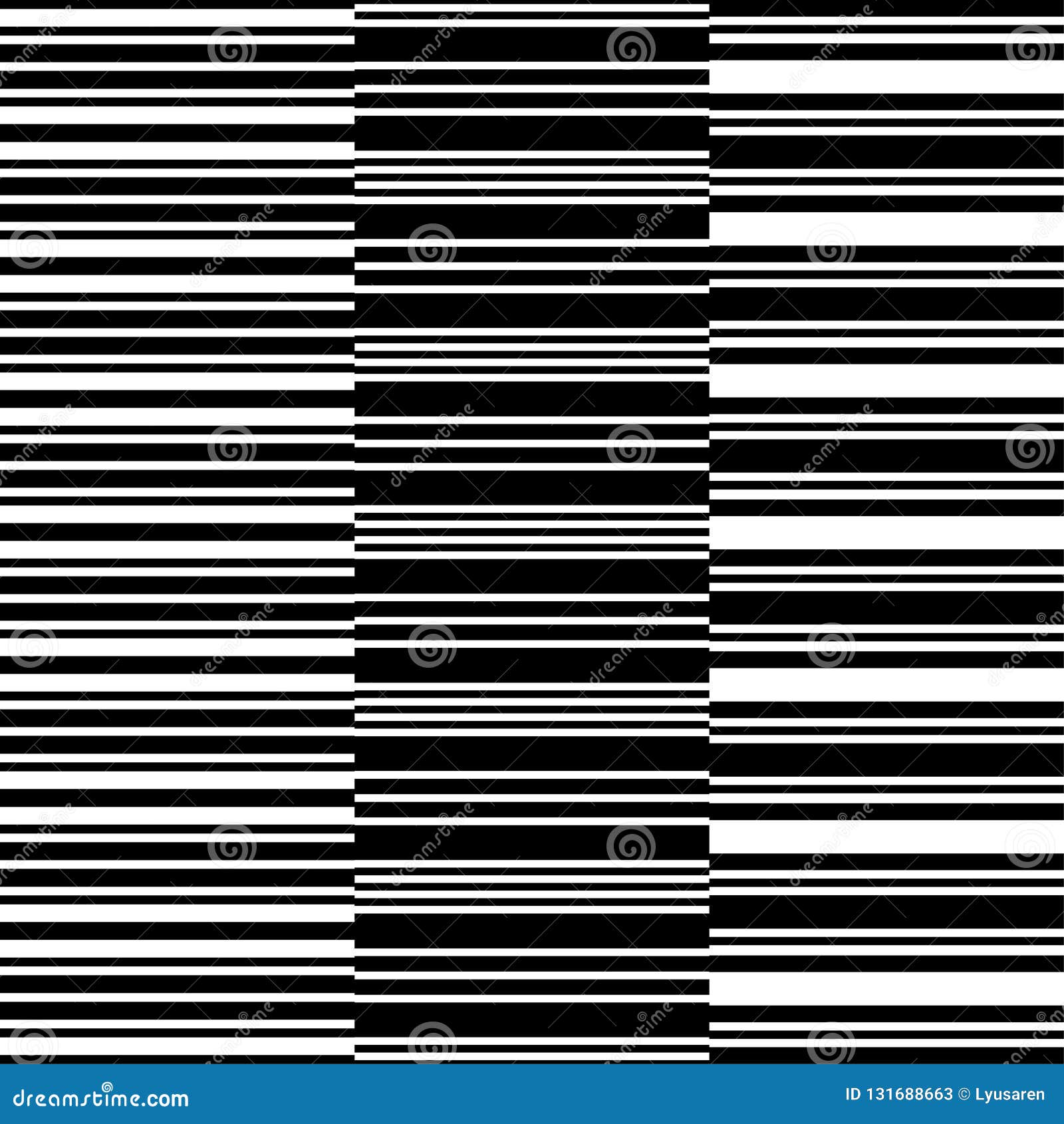 Black Line Seamless Pattern Background. Stylish Decorative Stripes Set ...