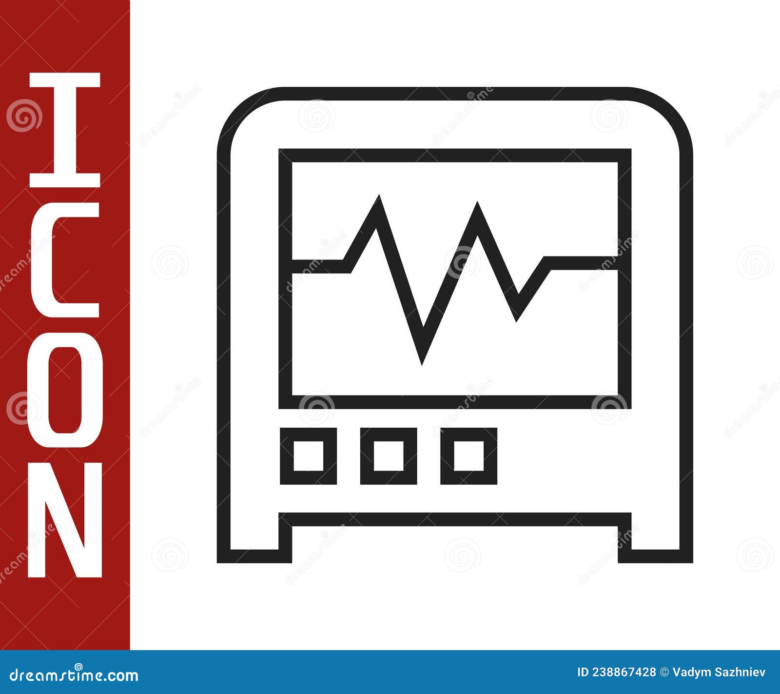 Black Seismograph Icon Isolated On Transparent Background. Earthquake ...