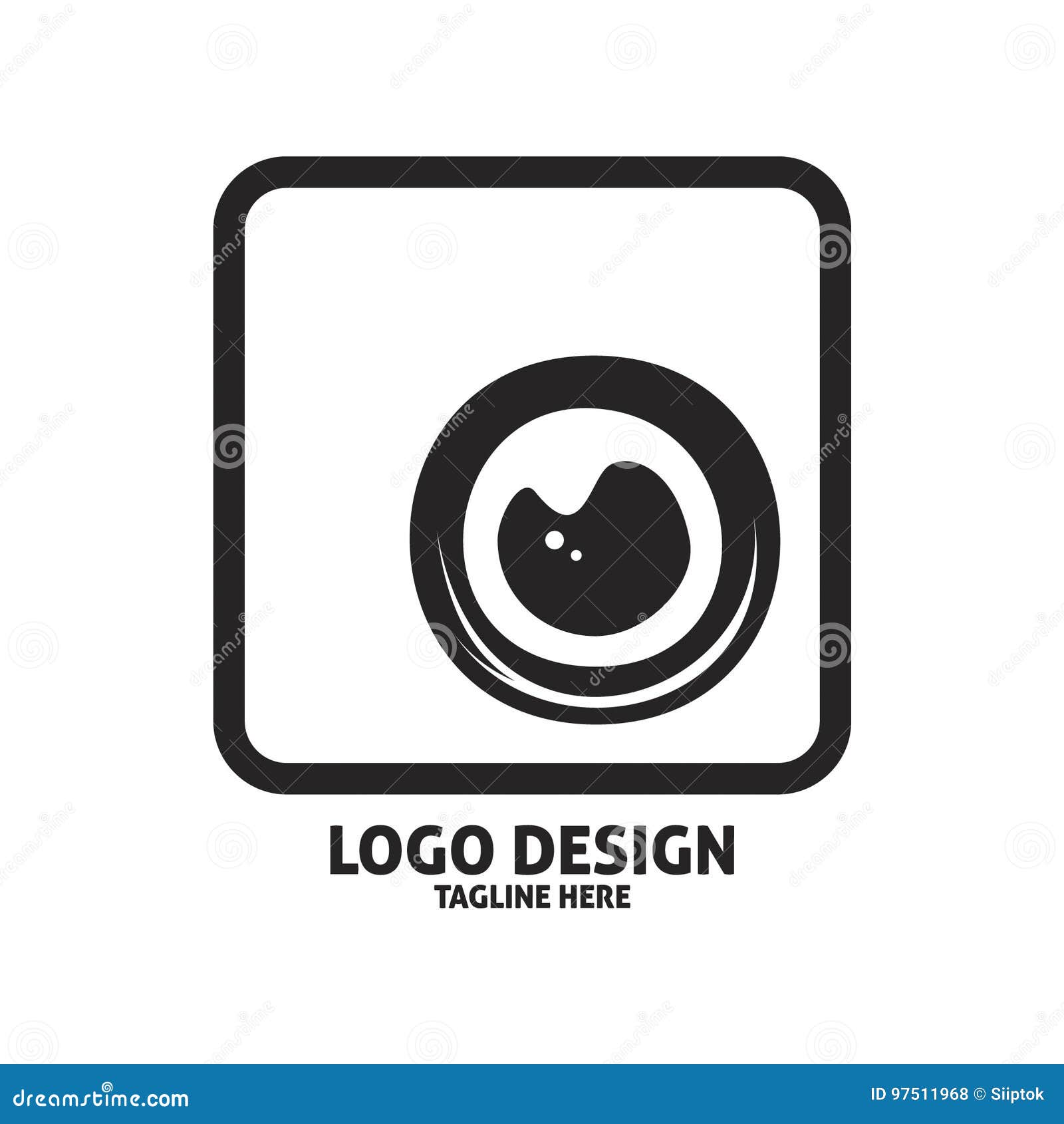 Square camera logo design stock vector. Illustration of unique - 97511968