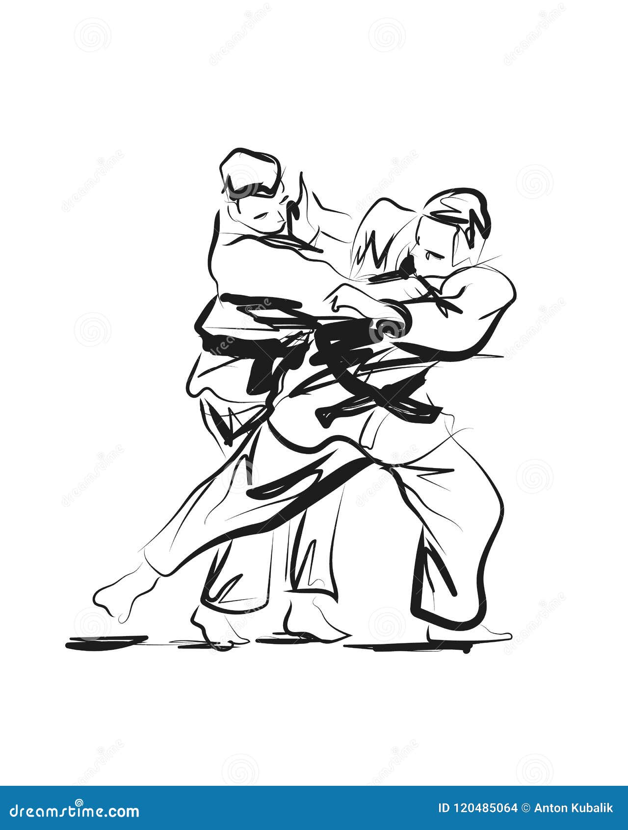 Judo Vector Icon In 6 Different Modern Styles. Black, Two Colored Judo ...