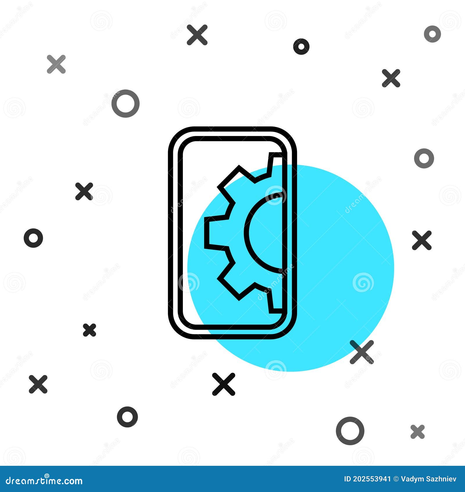 Black Line Software Web Development Programming Concept Icon Isolated